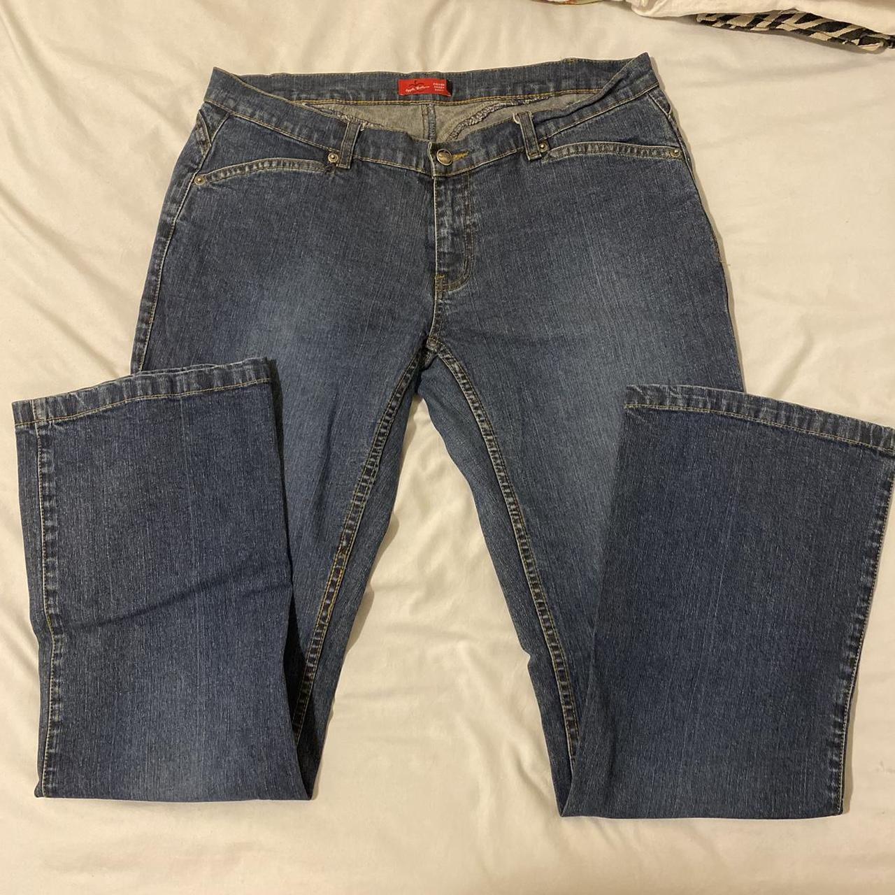 Apple Bottom Jeans Pink Apple pockets Size 10 Bootcut - Depop