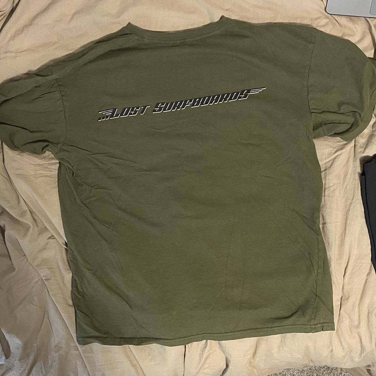 Vintage LOST Surfboard Tee in Olive No flaws or... - Depop