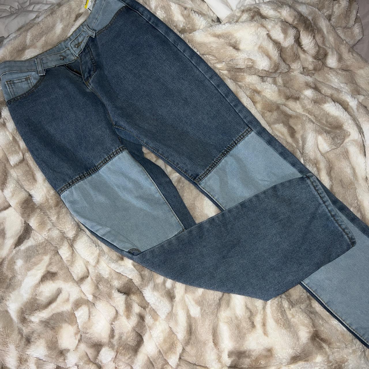 Patchwork Jeans straight leg #rework #style... - Depop