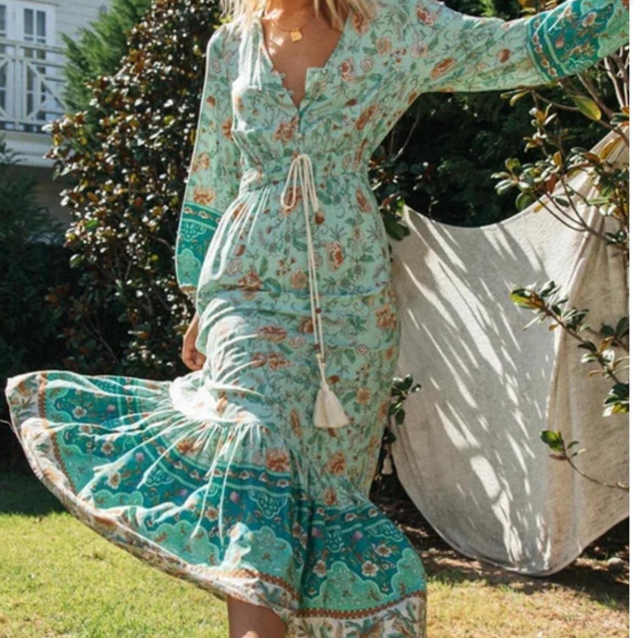 Shareen boho maxi dress size 14 (best fit 12- small 14) | Depop