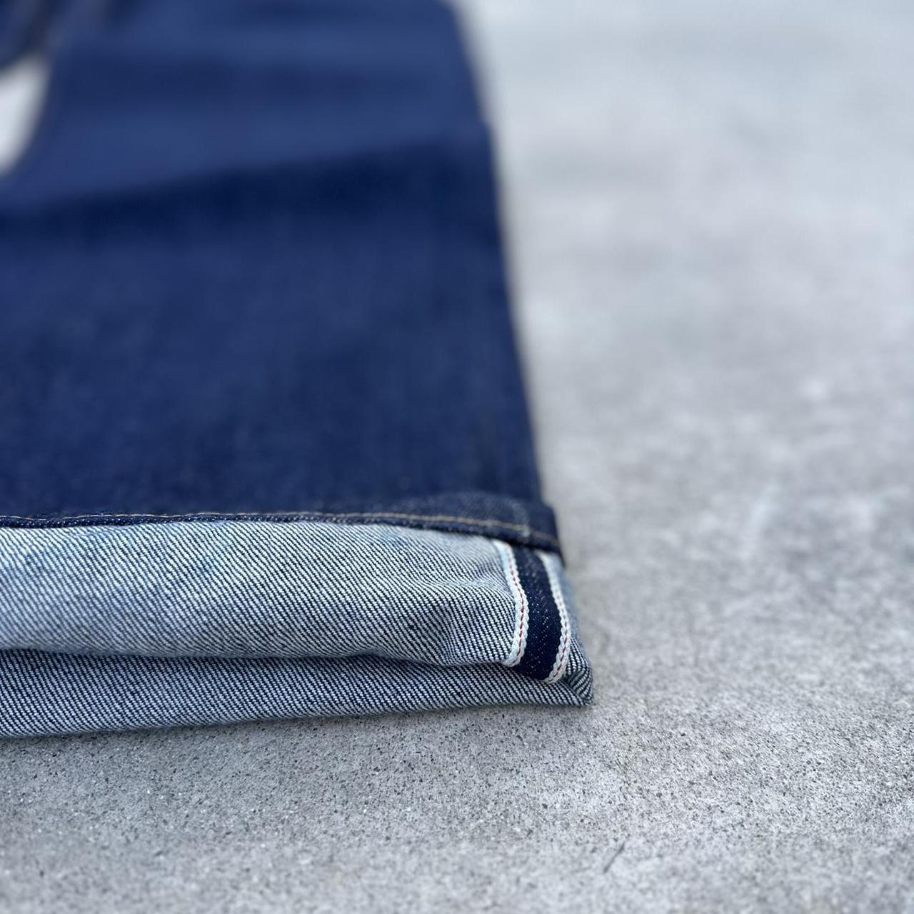 Raw Baggy Selvedge Denim Color: dark navy... | Depop