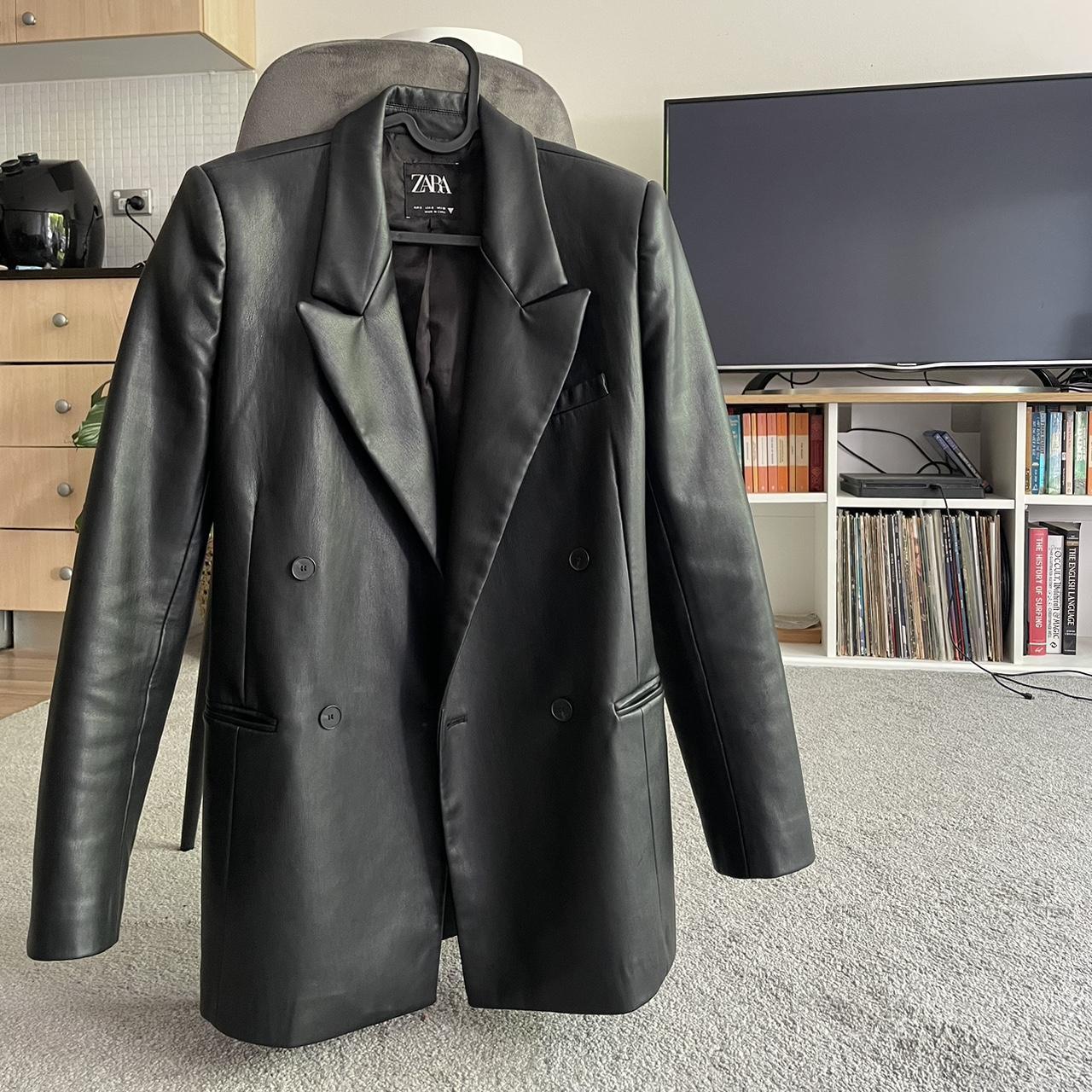 Zara PU leather jacket - Depop