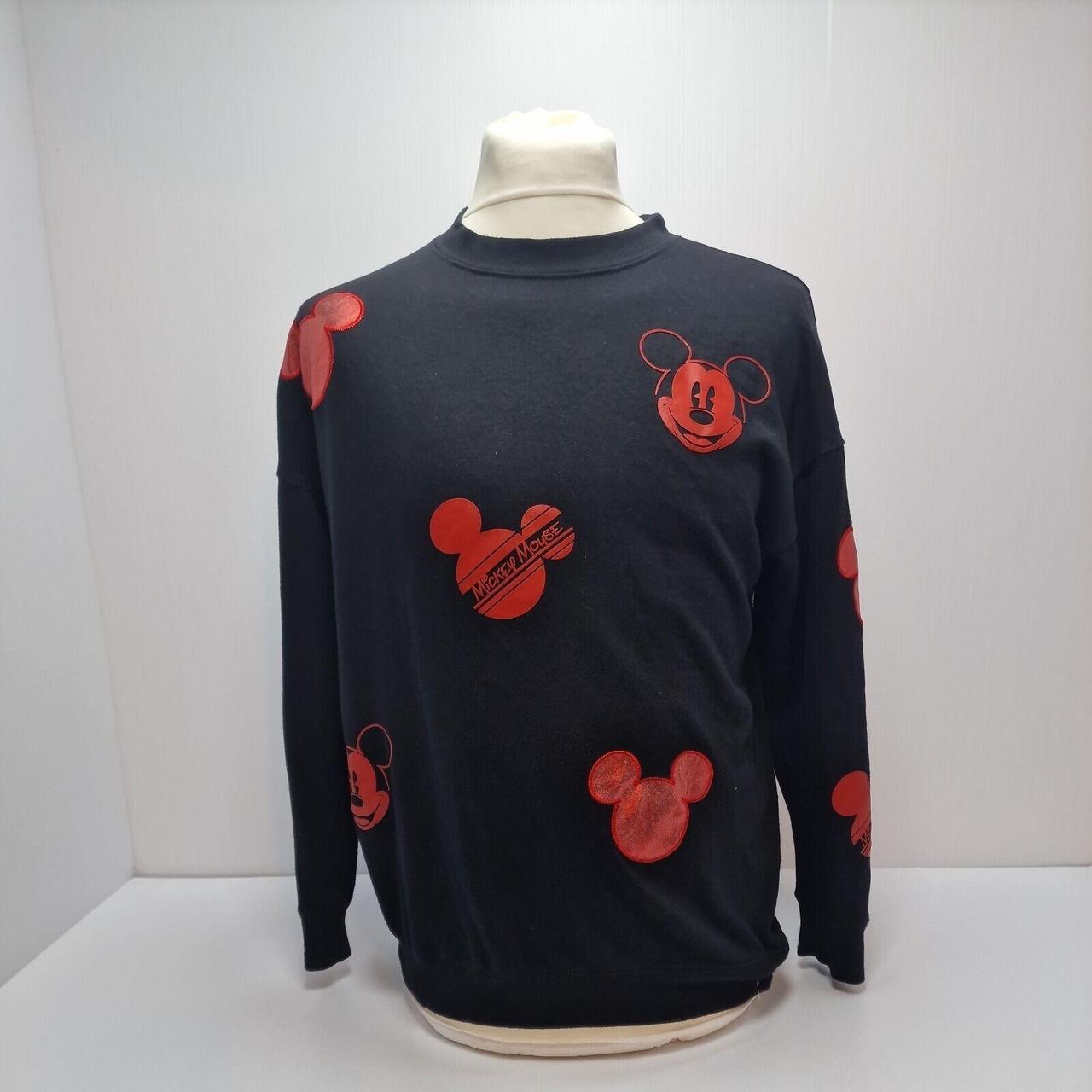 Mickey Mouse Disney Womens Black Jumper Sweater red... - Depop