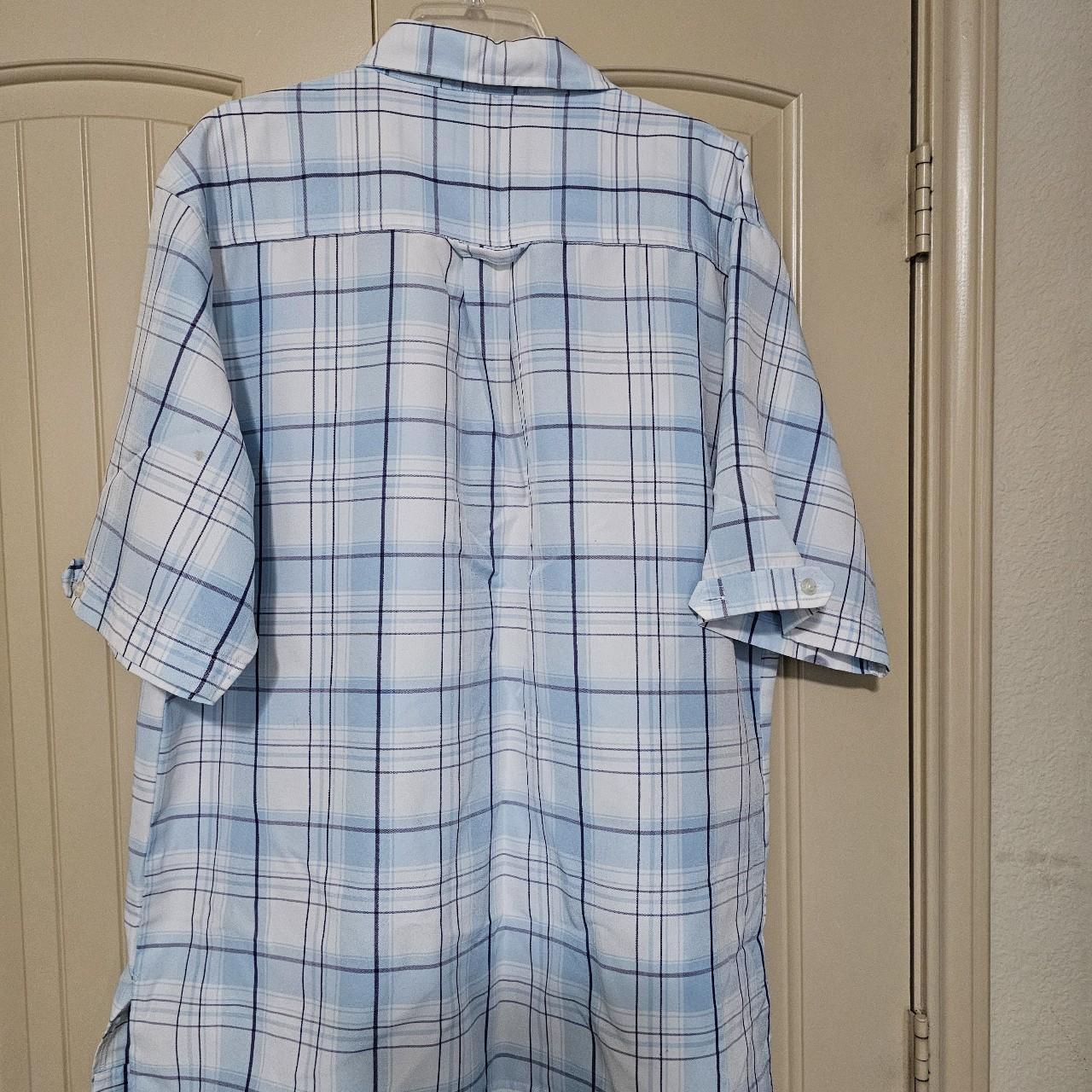 Southpole blue & white Button Up (mistakes shown in... | Depop