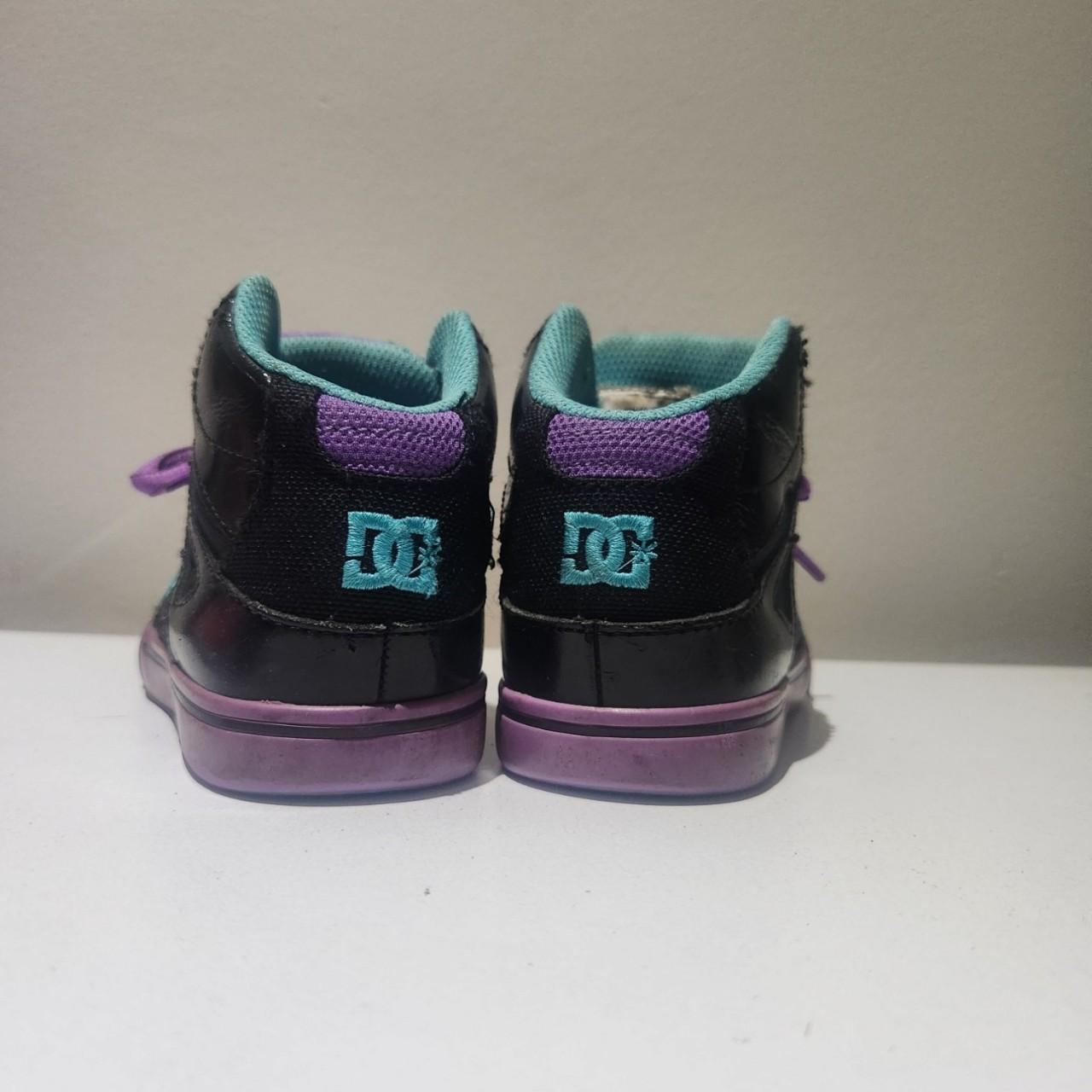 Kids DC high top shoes Purple, black and... - Depop