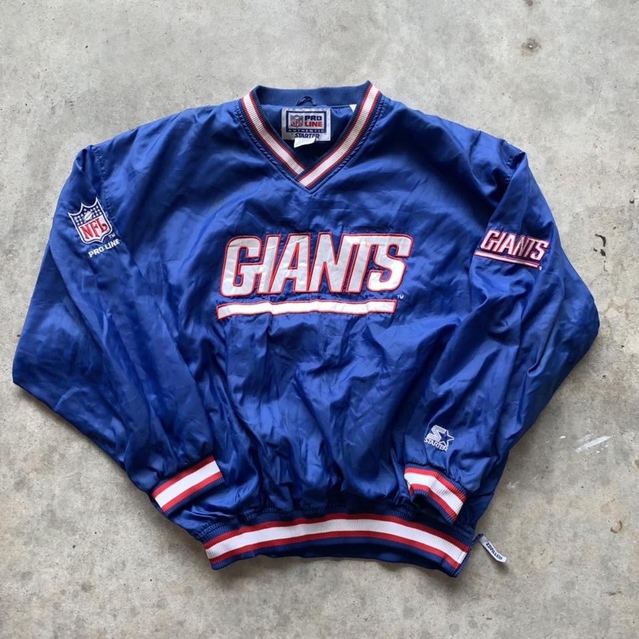 Vintage New York giants pro line starter pullover... - Depop