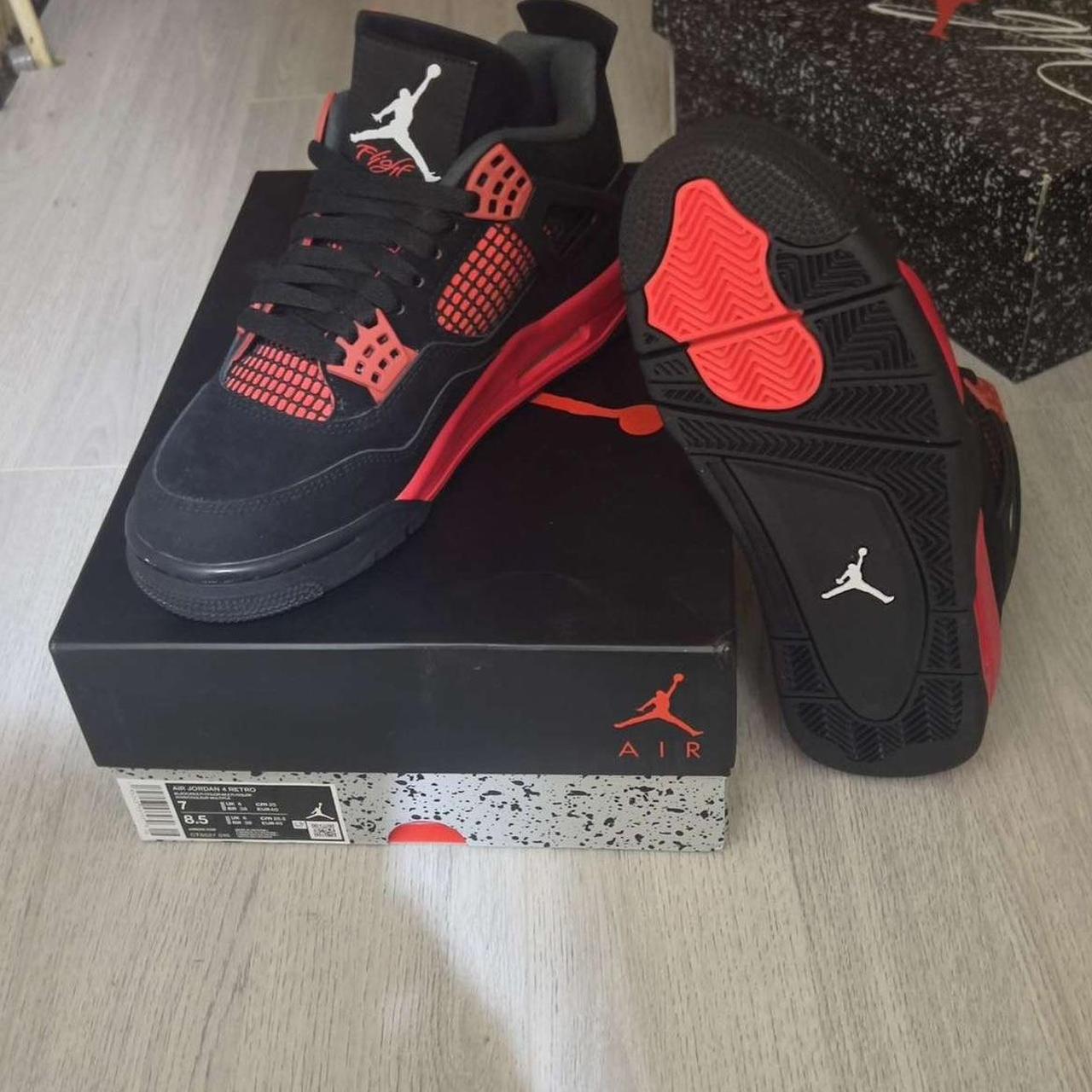 Jordan 4 Red Thunders Authentic Brand New Boxed - Depop