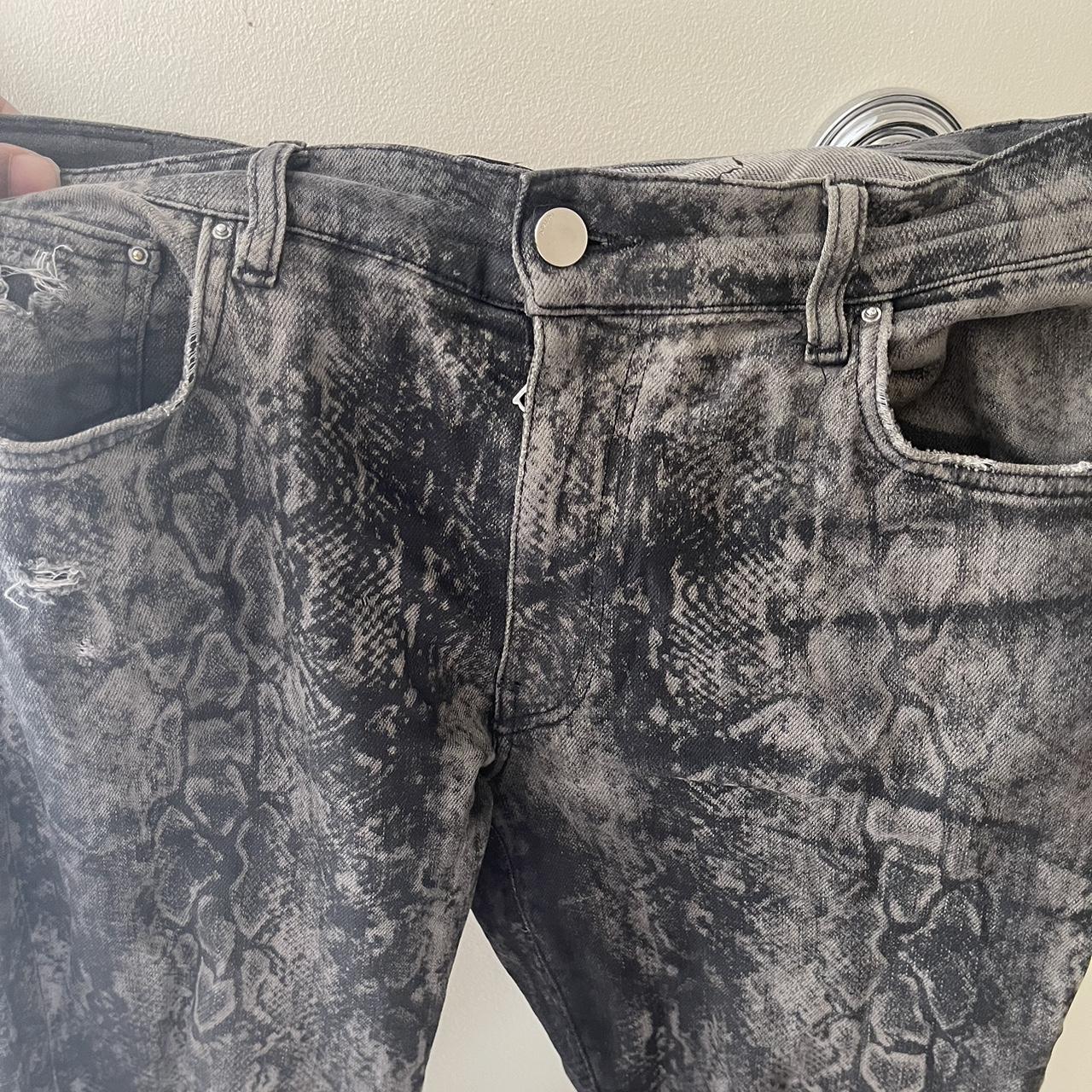 2019 Amiri laser Snake print Jeans Authentic Amiri - Depop
