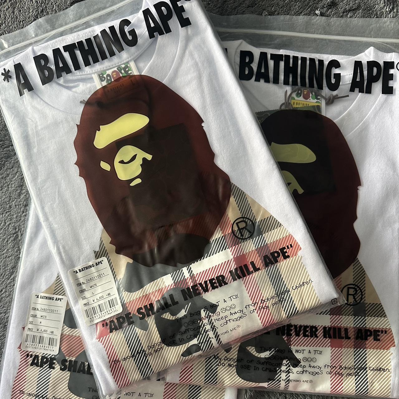 White Bape x Burberry Tee! *BRAND NEW IN... - Depop