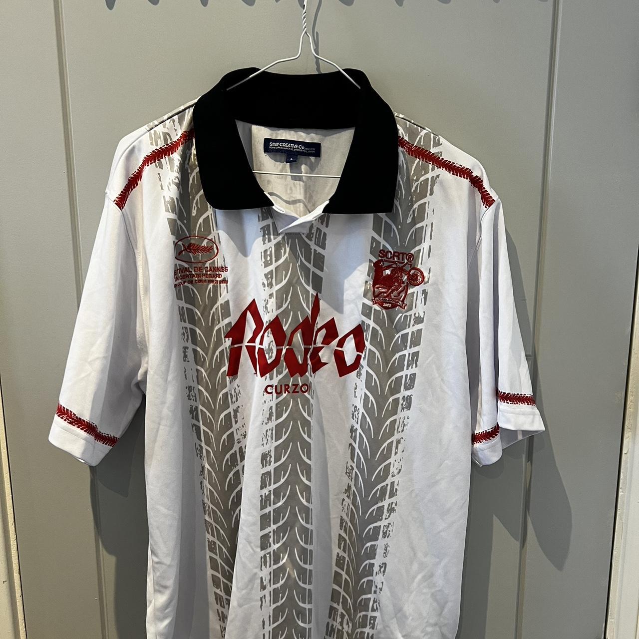 SCRT Rodeo x Curzon football jersey Size L Soccer... - Depop