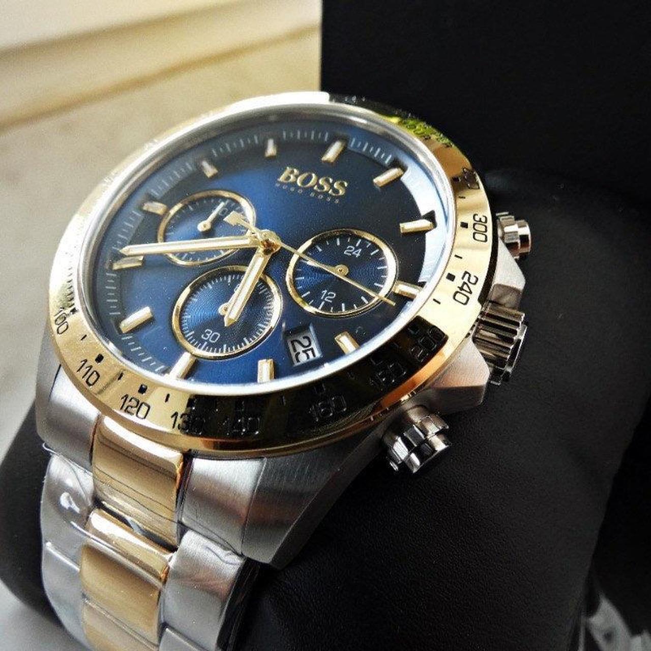 Men’s Hugo Boss Hero Gold/Silver Stainless Steel... - Depop