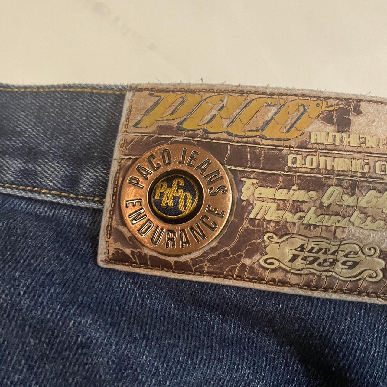 Paco Men's Blue and Tan Jeans | Depop