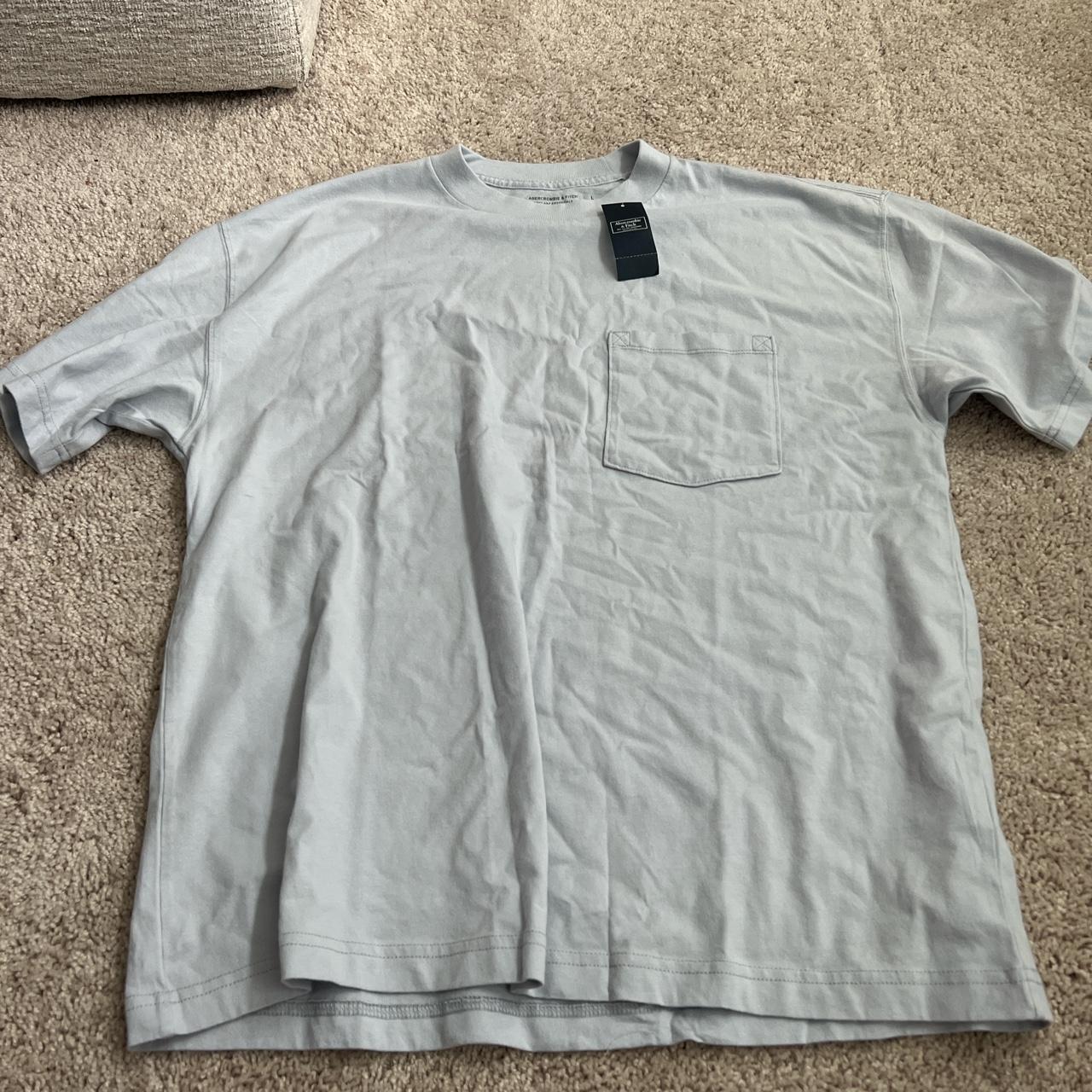 Abercrombie & Fitch Men's Blue T-shirt | Depop