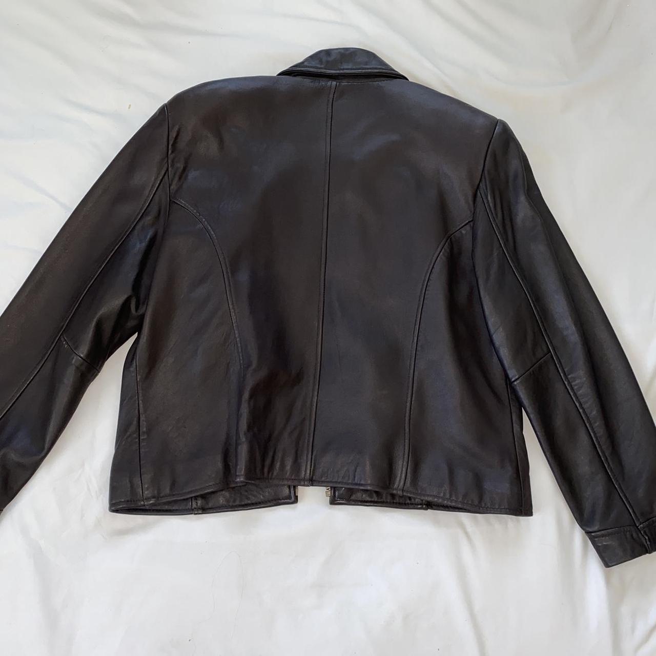Lords & Taylor leather jacket Condition: great... - Depop