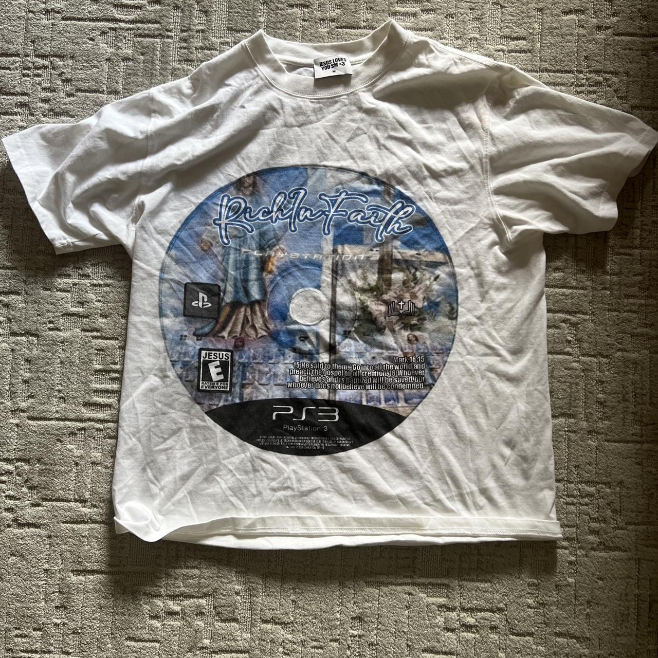 Richinfaith white “PS3” t shirt Size M No PayPal... | Depop
