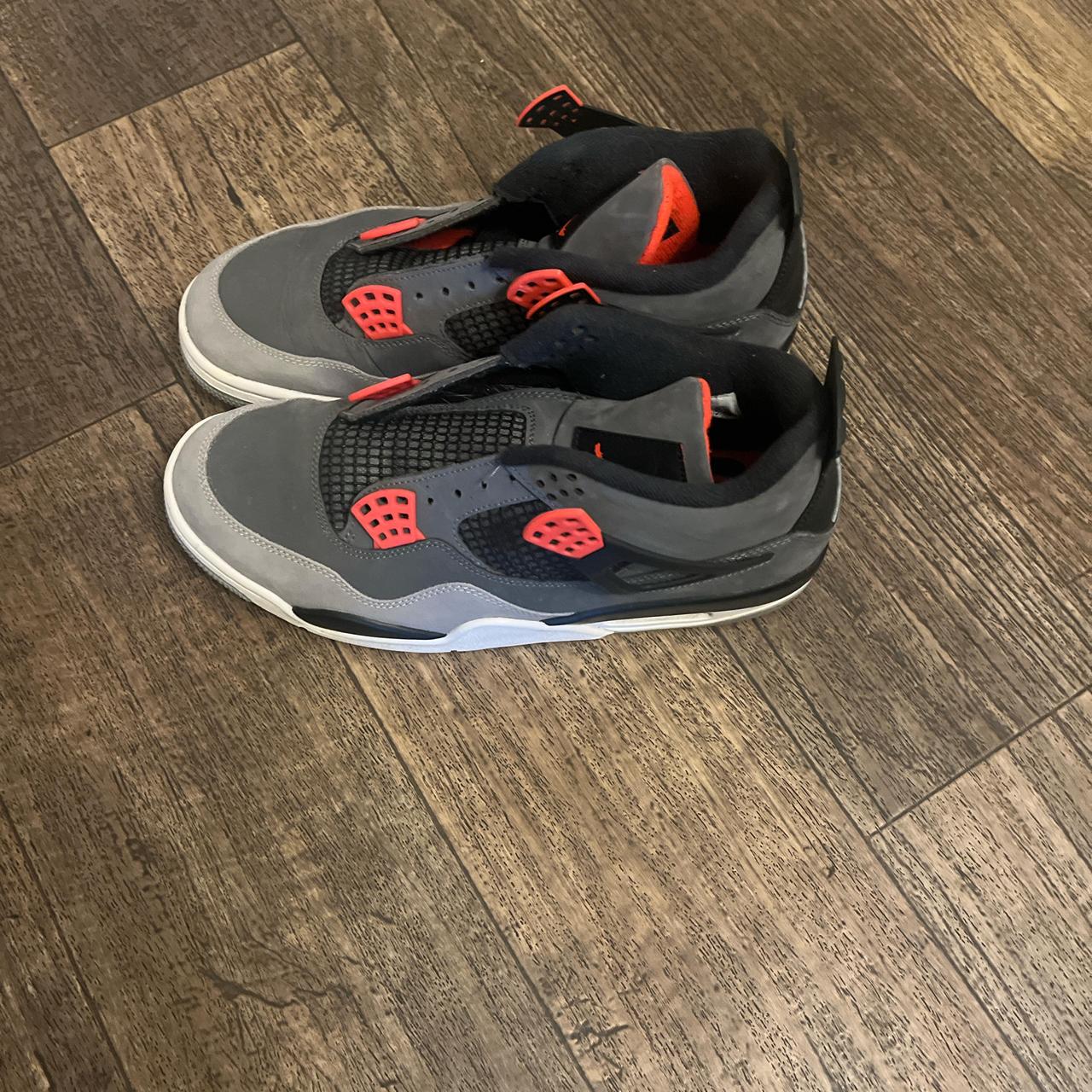 Jordan 4 infrared grey authentic back tab pops up... - Depop