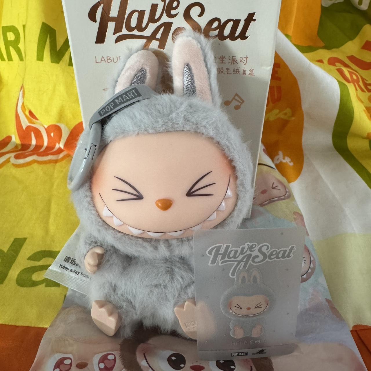 Authentic Labubu Have a Seat - Hehe grey. Purchased... | Depop