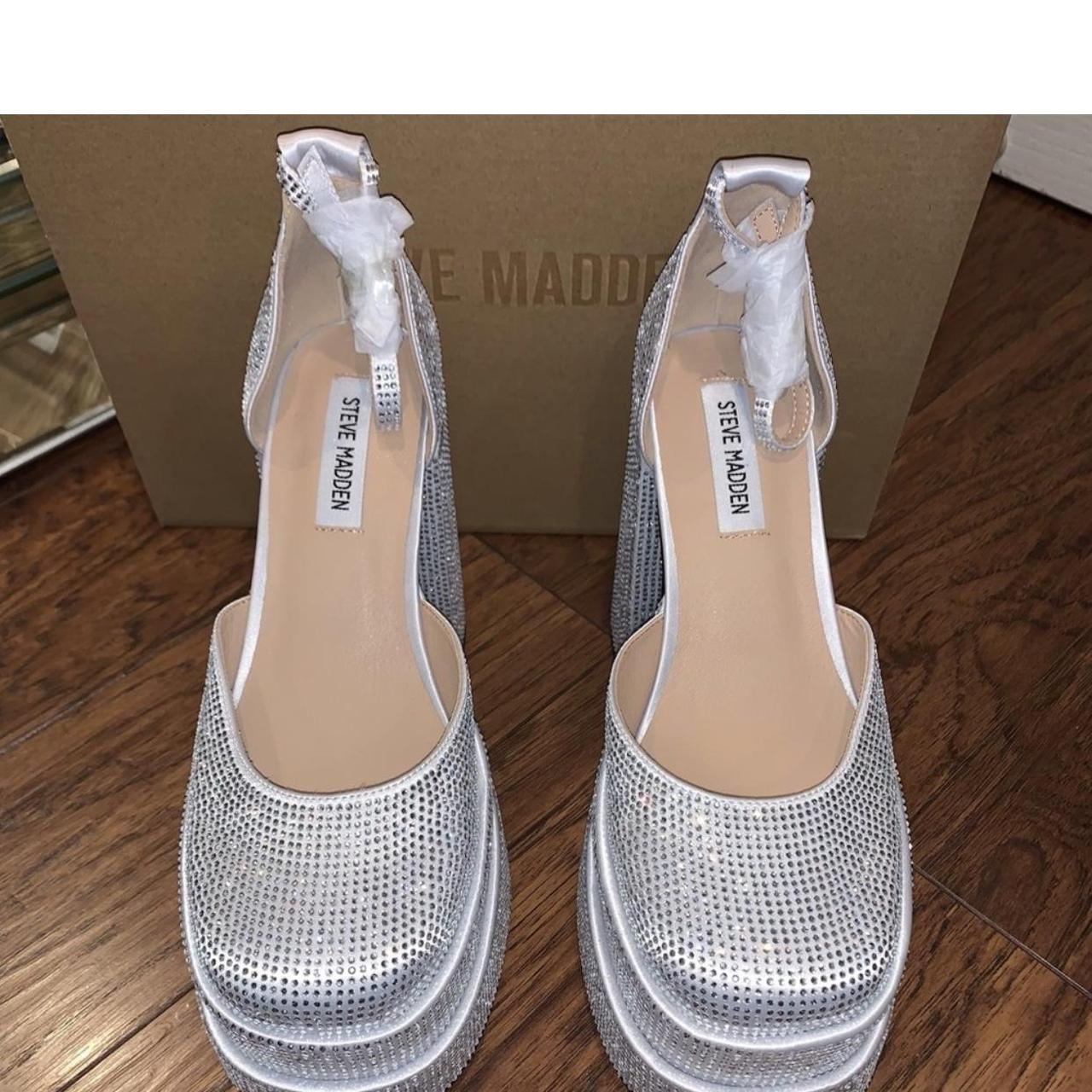 Steve Madden rhinestone platform s New In box size... - Depop