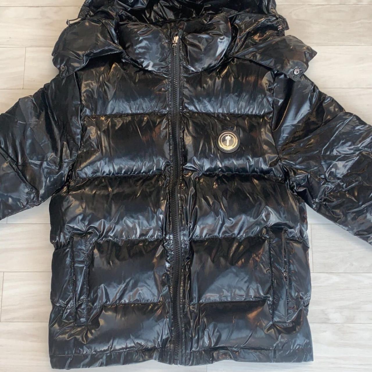 Trapstar Black Irongate Shiny Puffer Coat - Medium -... - Depop