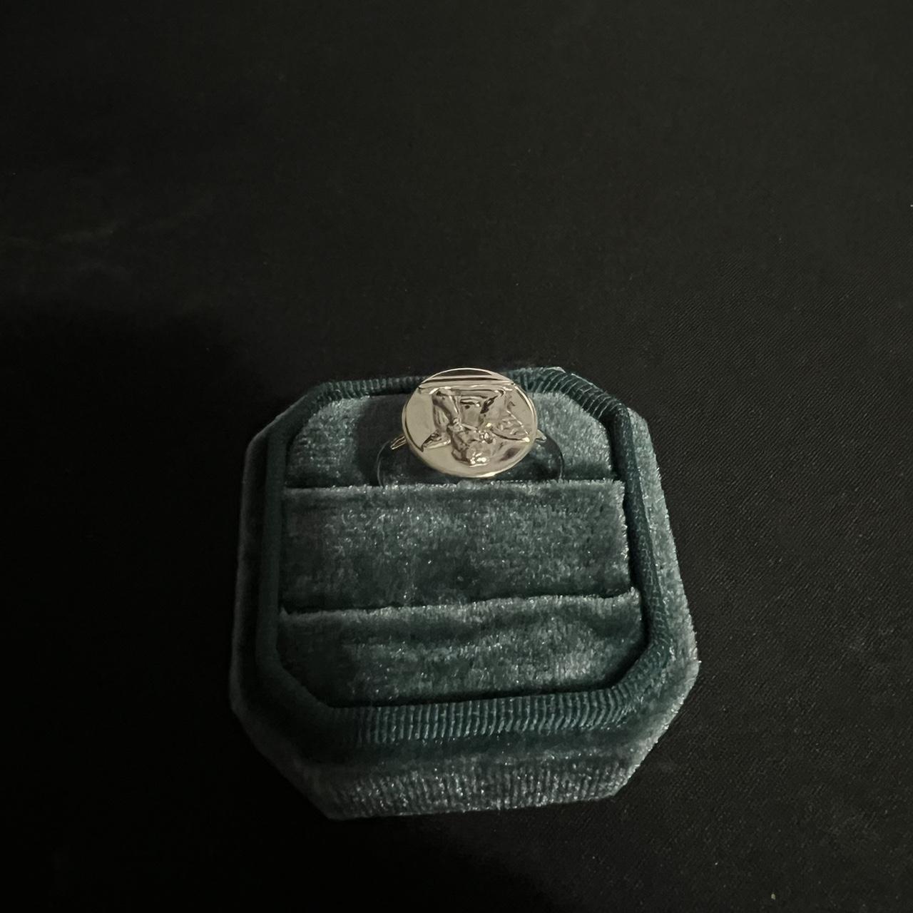 Silver angel coin ring .925 sterling... - Depop