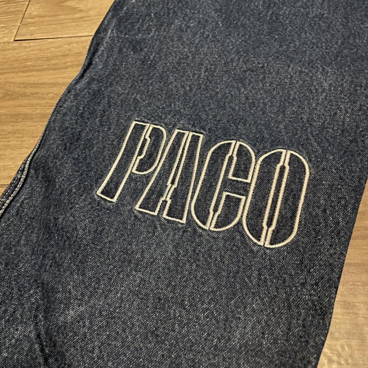Paco early 2000's Jeans cool embroidery on back leg... - Depop