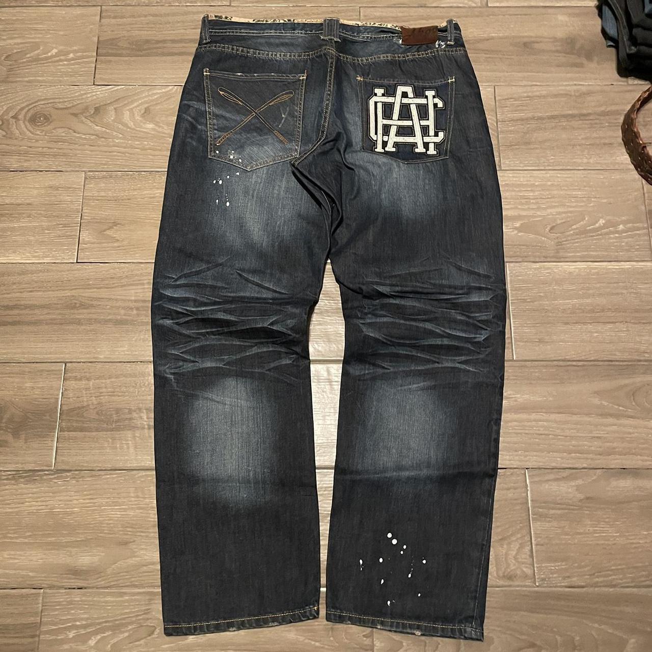 Baggy Akoo brand jeans W40 L32 leg opening 9in - Depop