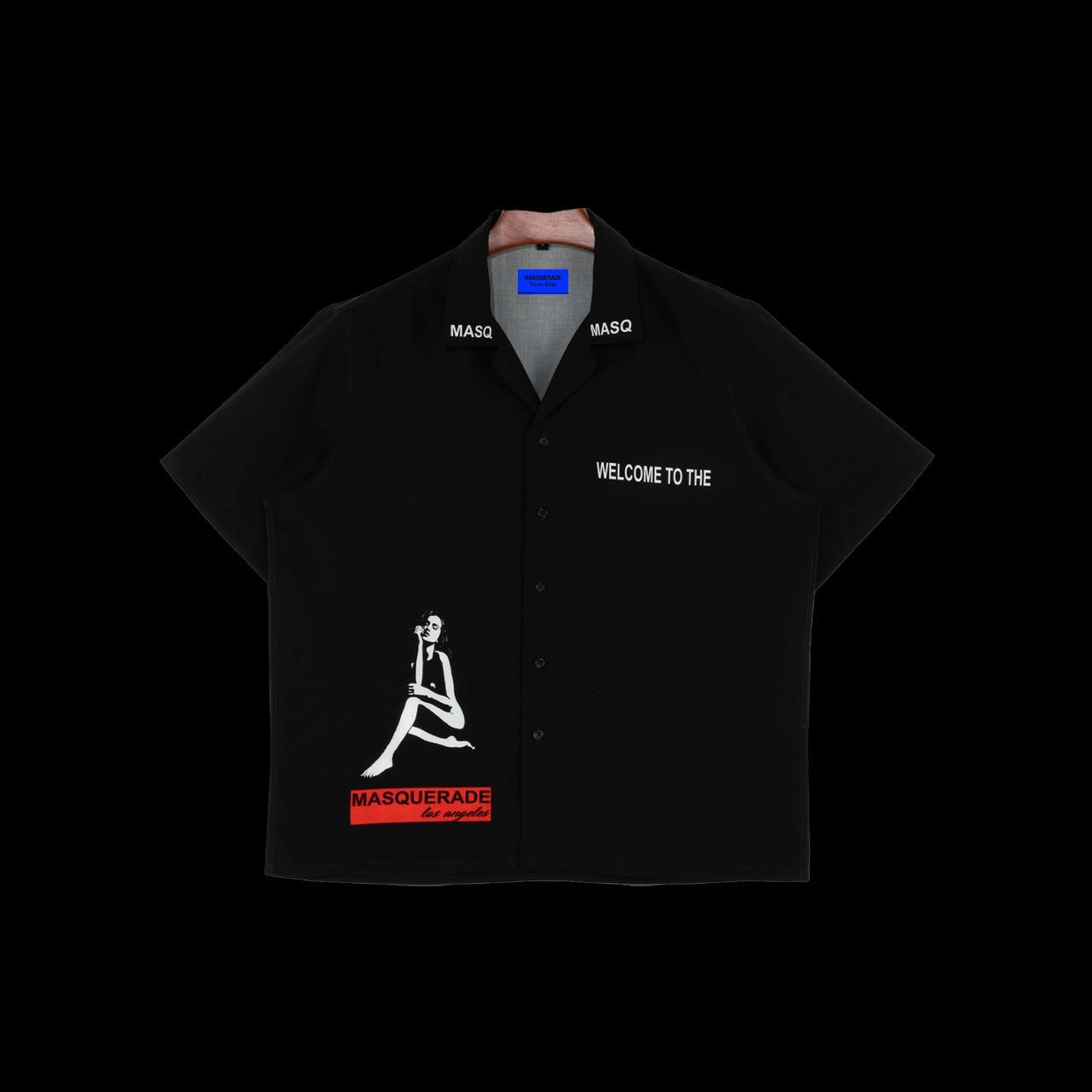 Masquerade Lance Rego Button Down. Slight crop, fits... - Depop