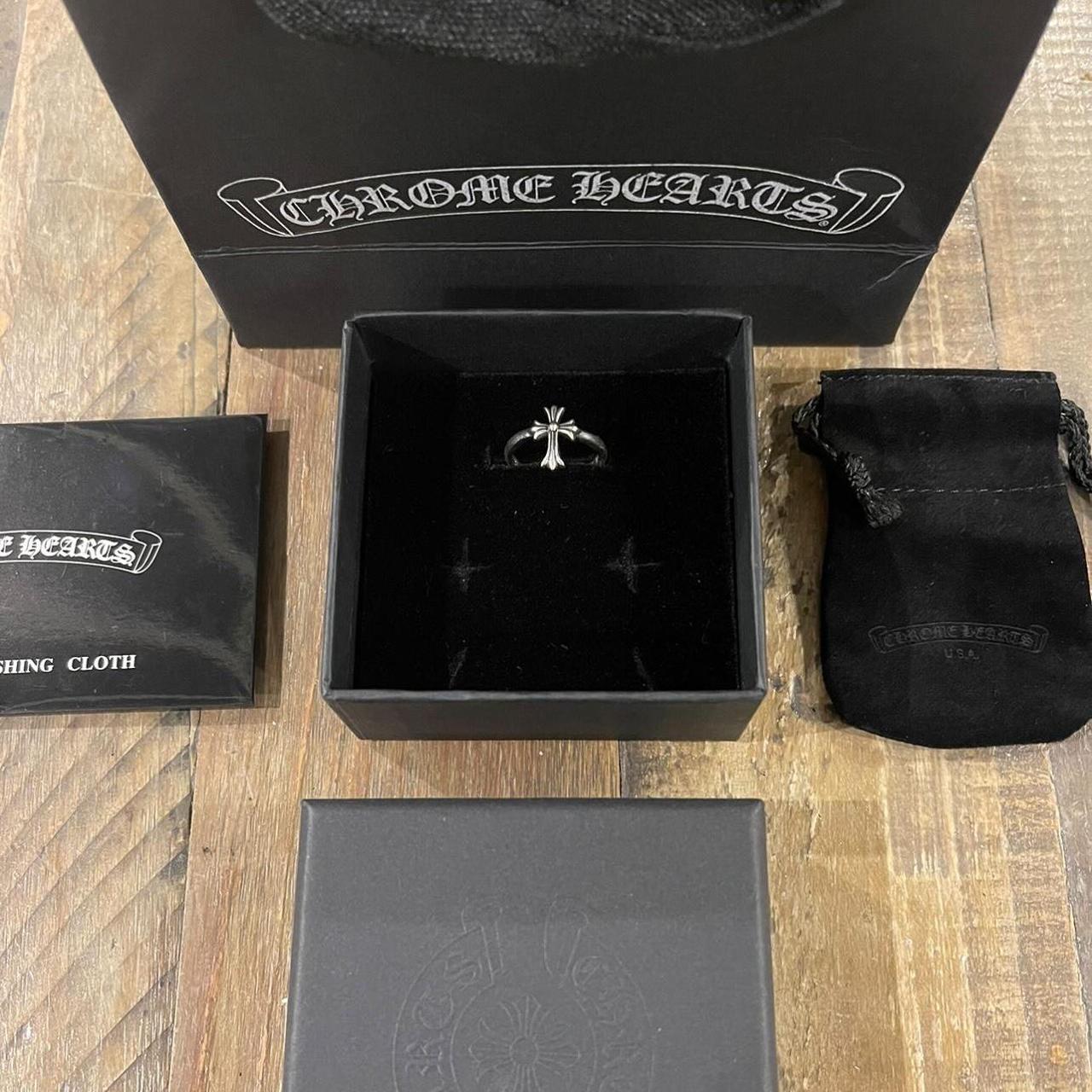 Chrome Hearts Cross Ring Size : 16 (shown on slide... - Depop