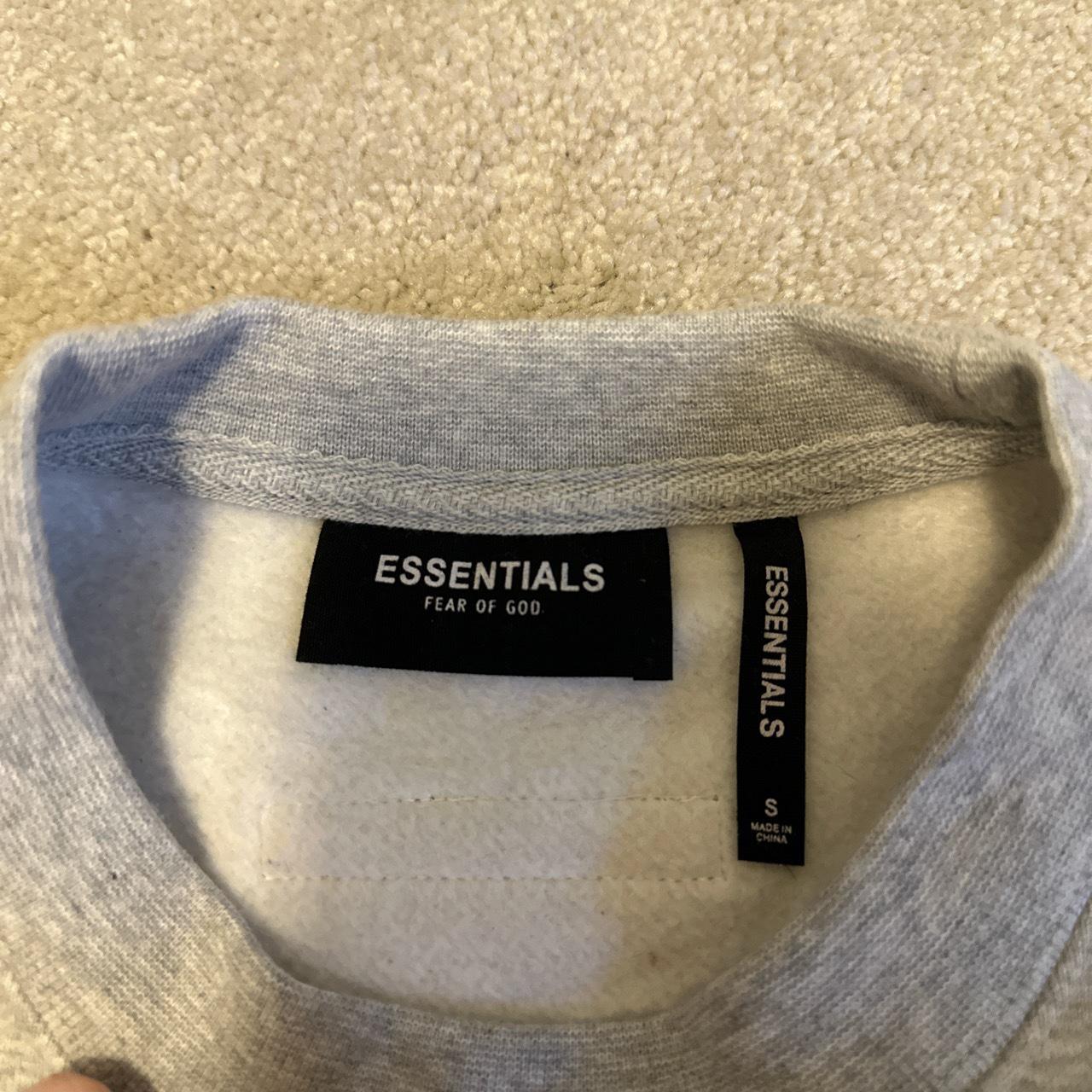 Fear Of God Essentials grey jumper Size : Small... - Depop