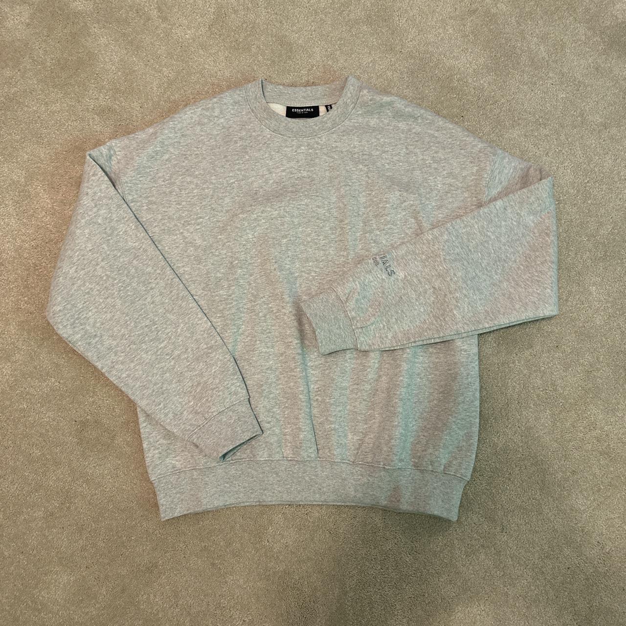 Fear Of God Essentials grey jumper Size : Small... - Depop