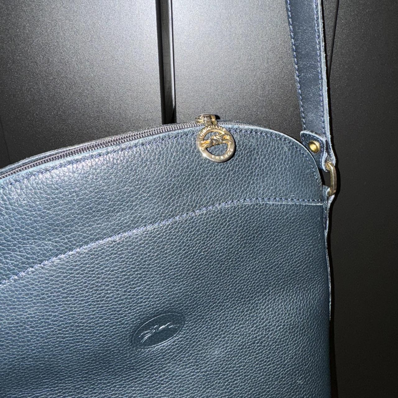 Beautiful navy Longchamp shoulder bag! In fantastic... - Depop