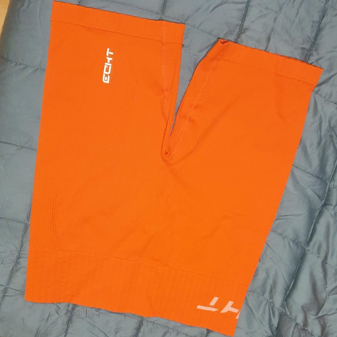 ECHT ribbed bike shorts in Sunburst orange size 2XL.... - Depop