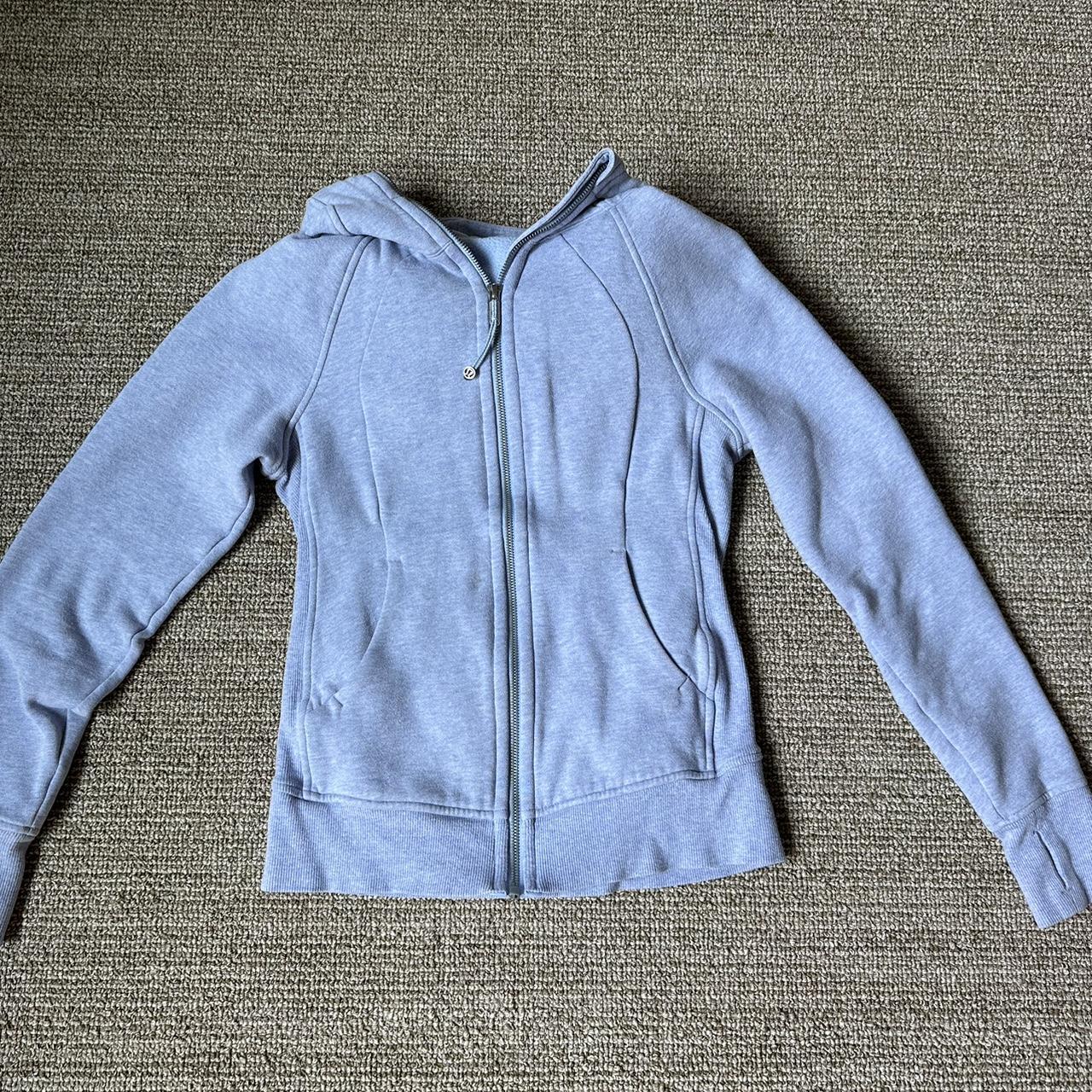 Lululemon periwinkle scuba hoodie Size 4 Small mark... - Depop