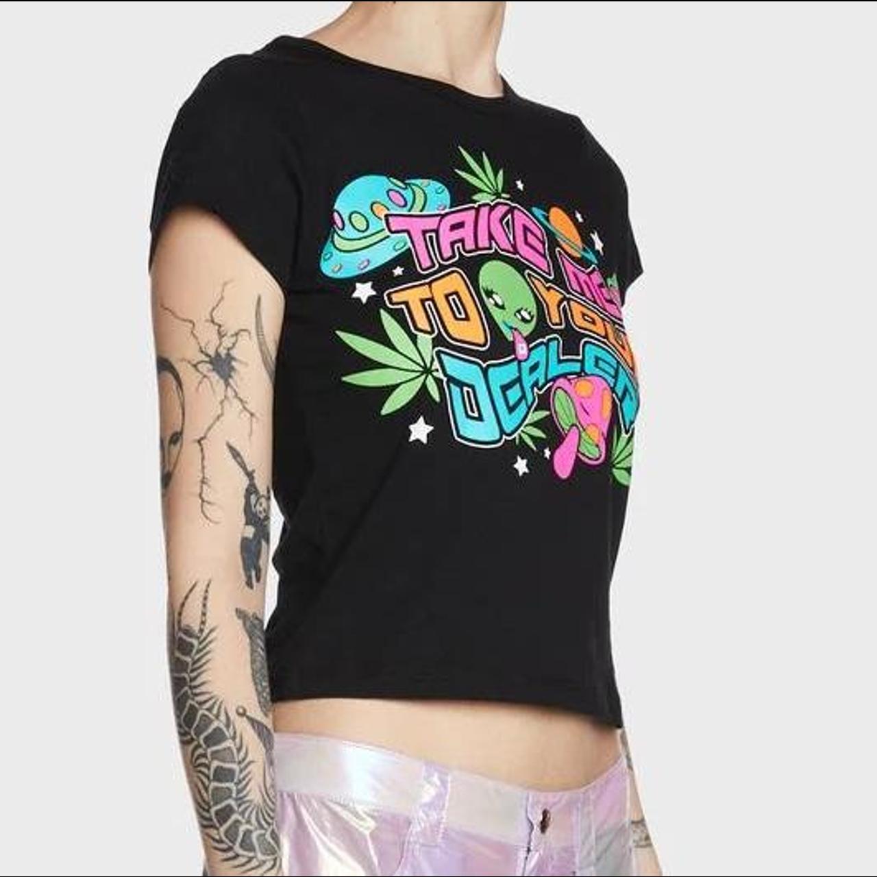 Dolls Kill Womens Multi Crop Top Depop