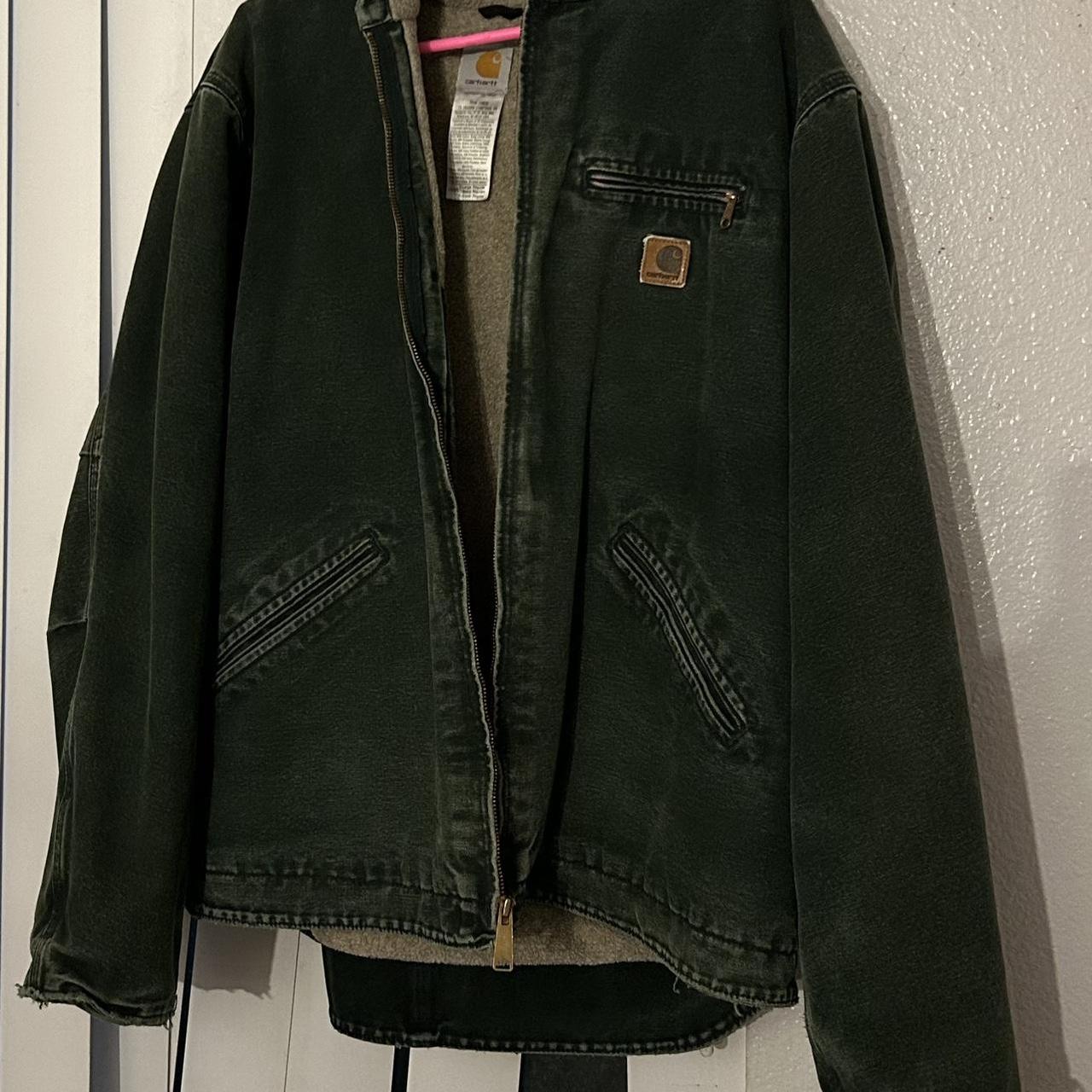 XL Green Carhartt Jacket Used as an outer shell for... - Depop