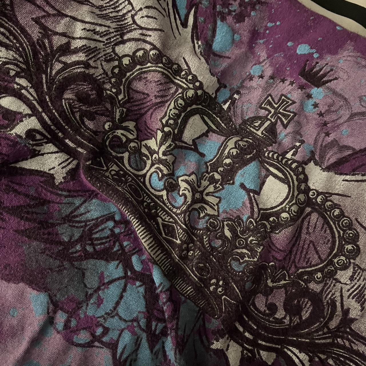 Gyaru 2000s grunge emo affliction like long sleeve... - Depop