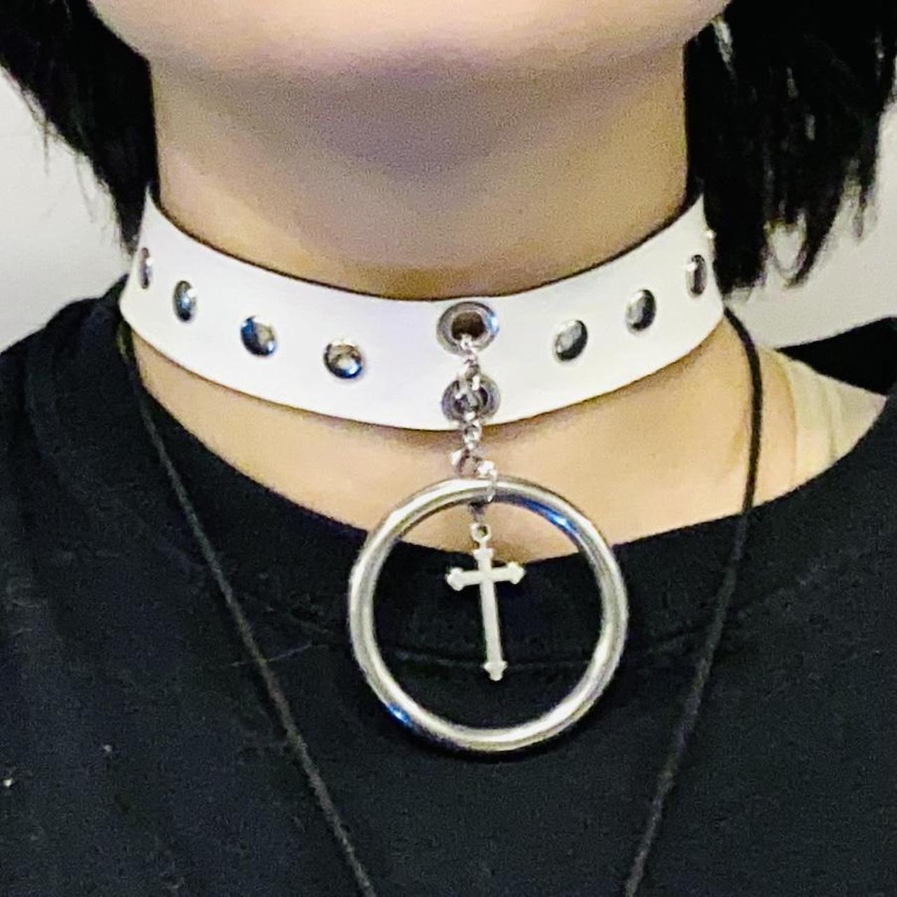 REVERSIBLE Choker with Changeable charms Comes with... - Depop