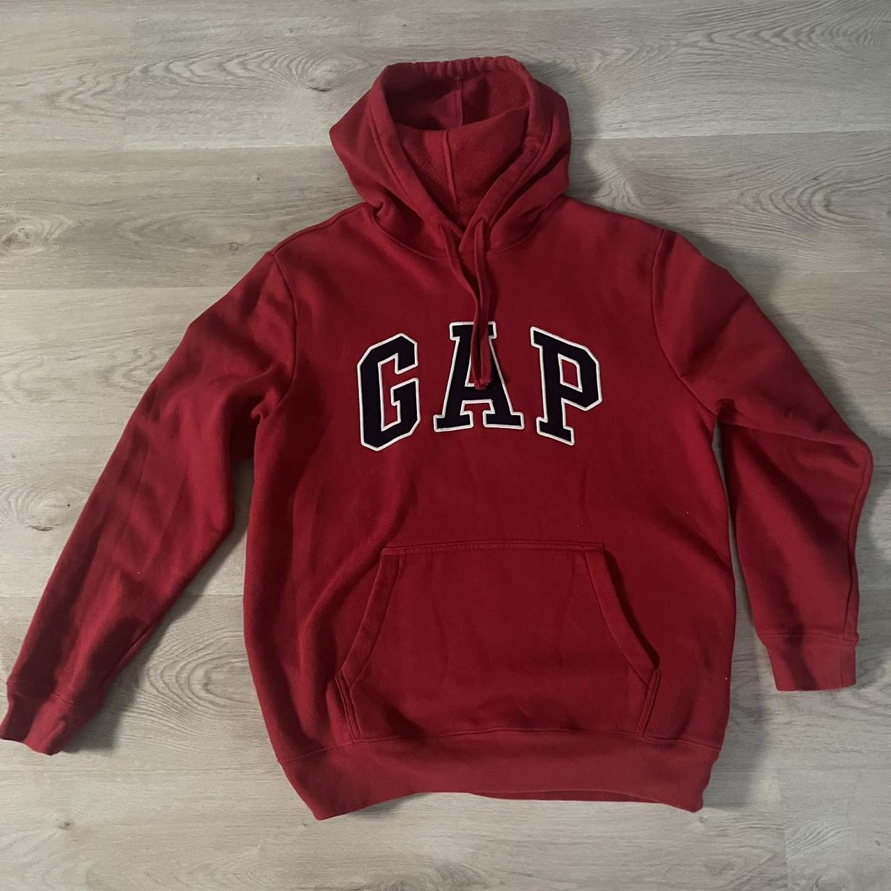 red gap hoodie #gap #hoodie - Depop