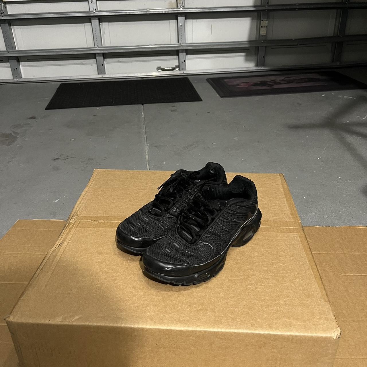 Black Nike Air Max Plus TN trainers #sneakers size... | Depop