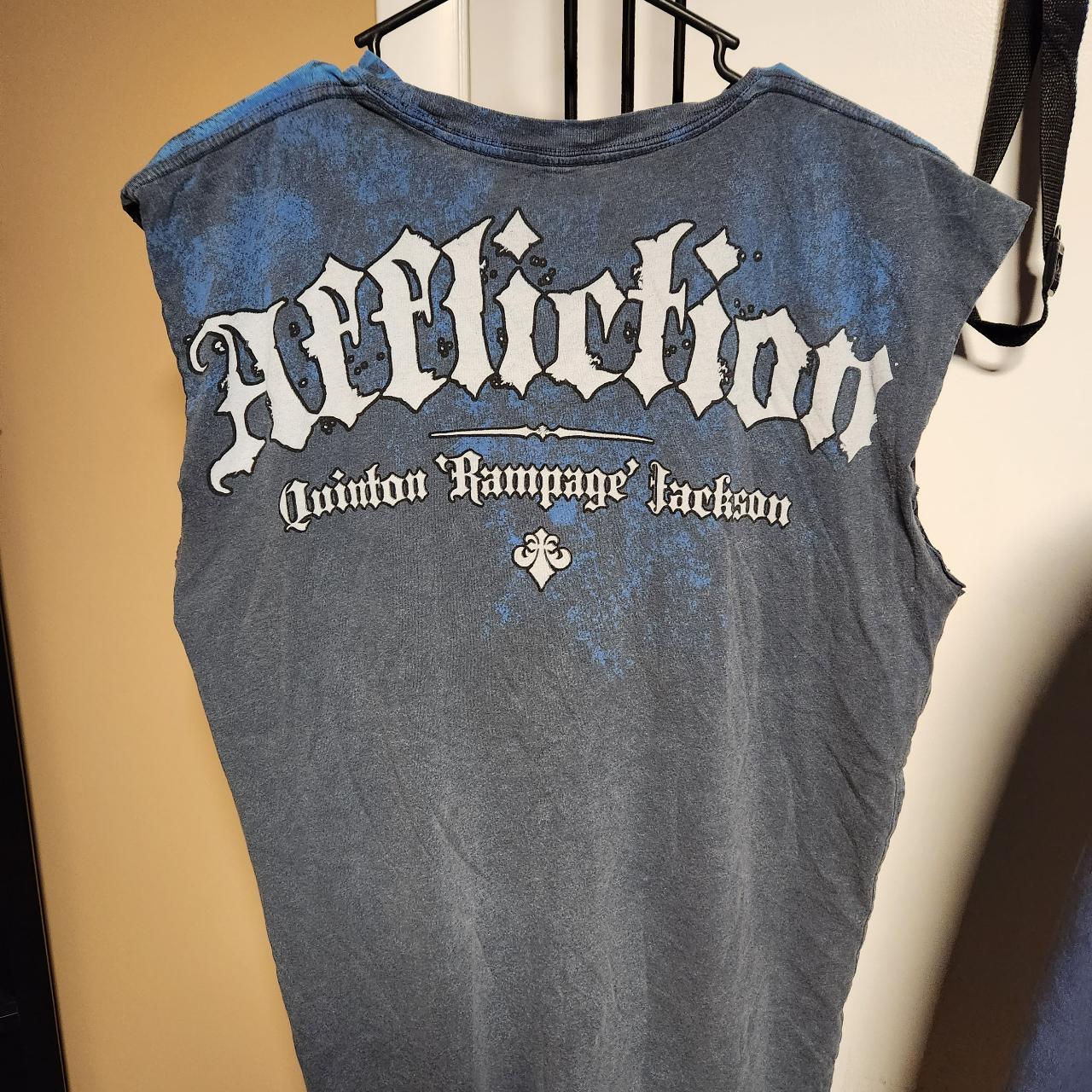 Vintage affliction rampage jackson L sleeves cut... - Depop