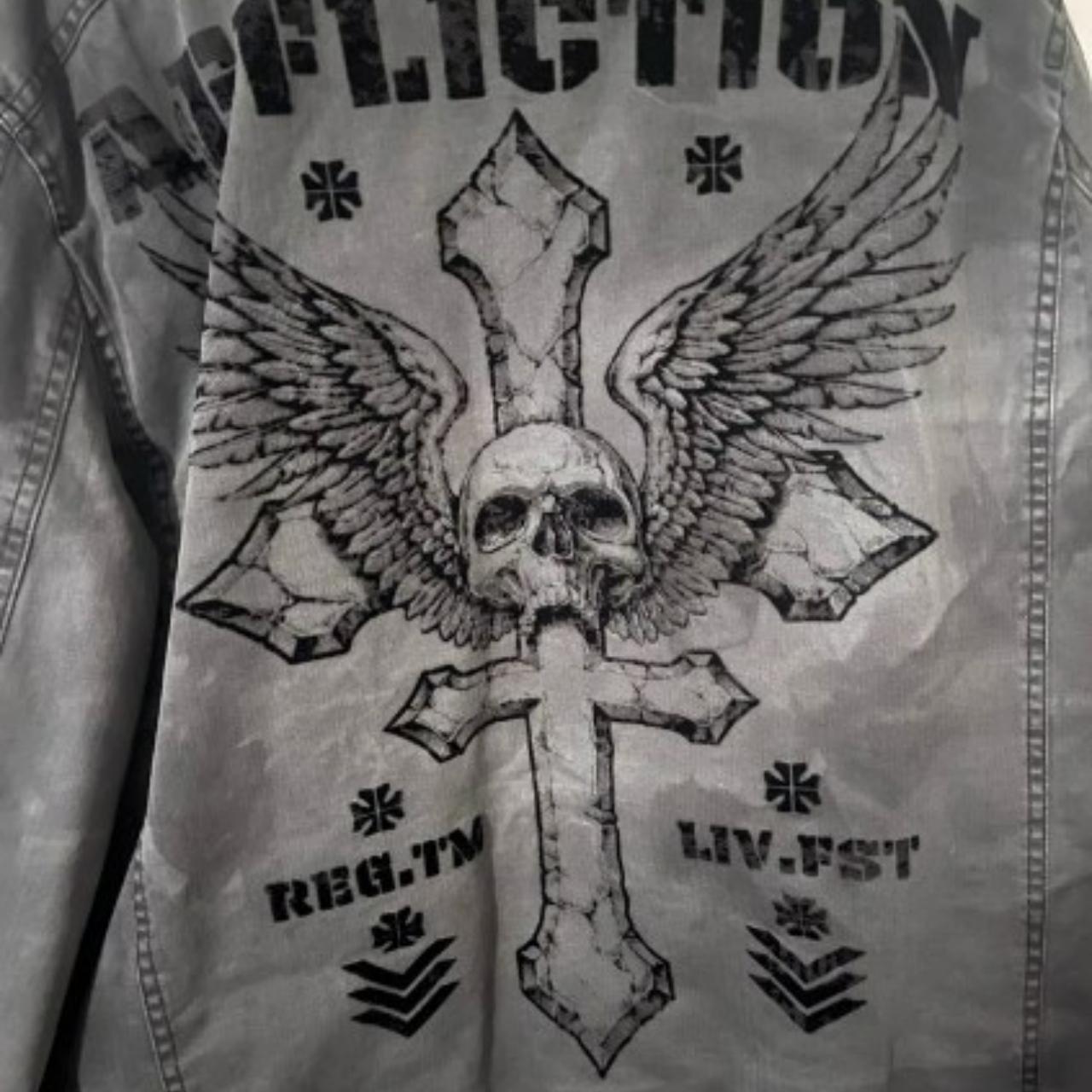 Affliction XL Black Premium Jacket - Depop