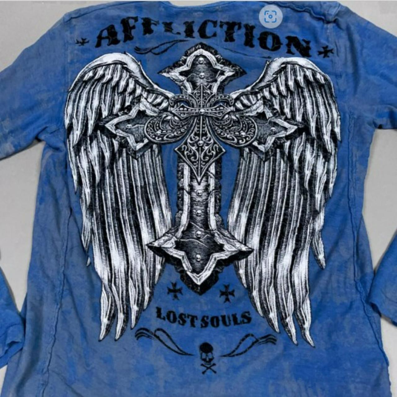 Affliction Mens Long Sleeve Large - Depop