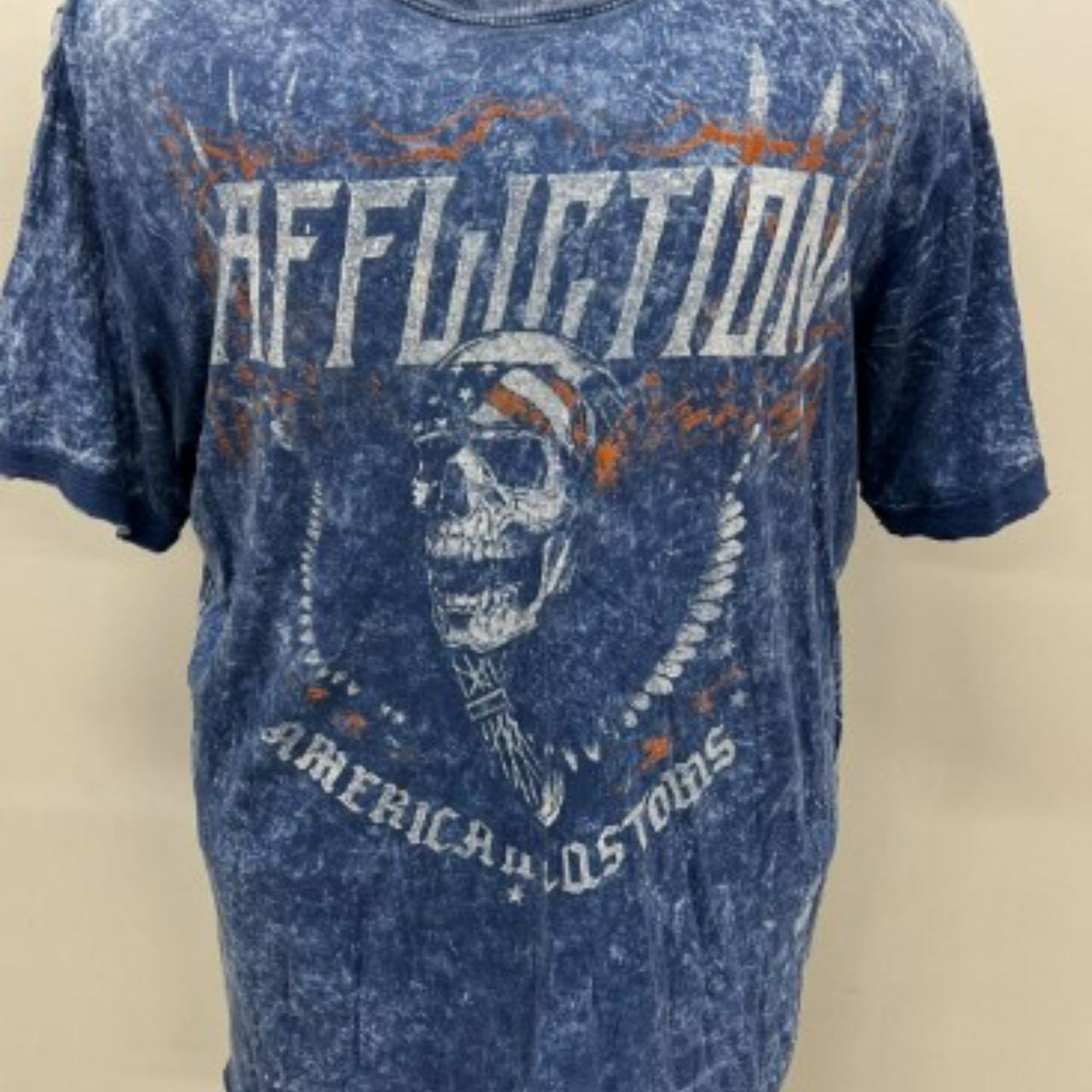 Affliction short sleeve t shirt size L -reversible - Depop