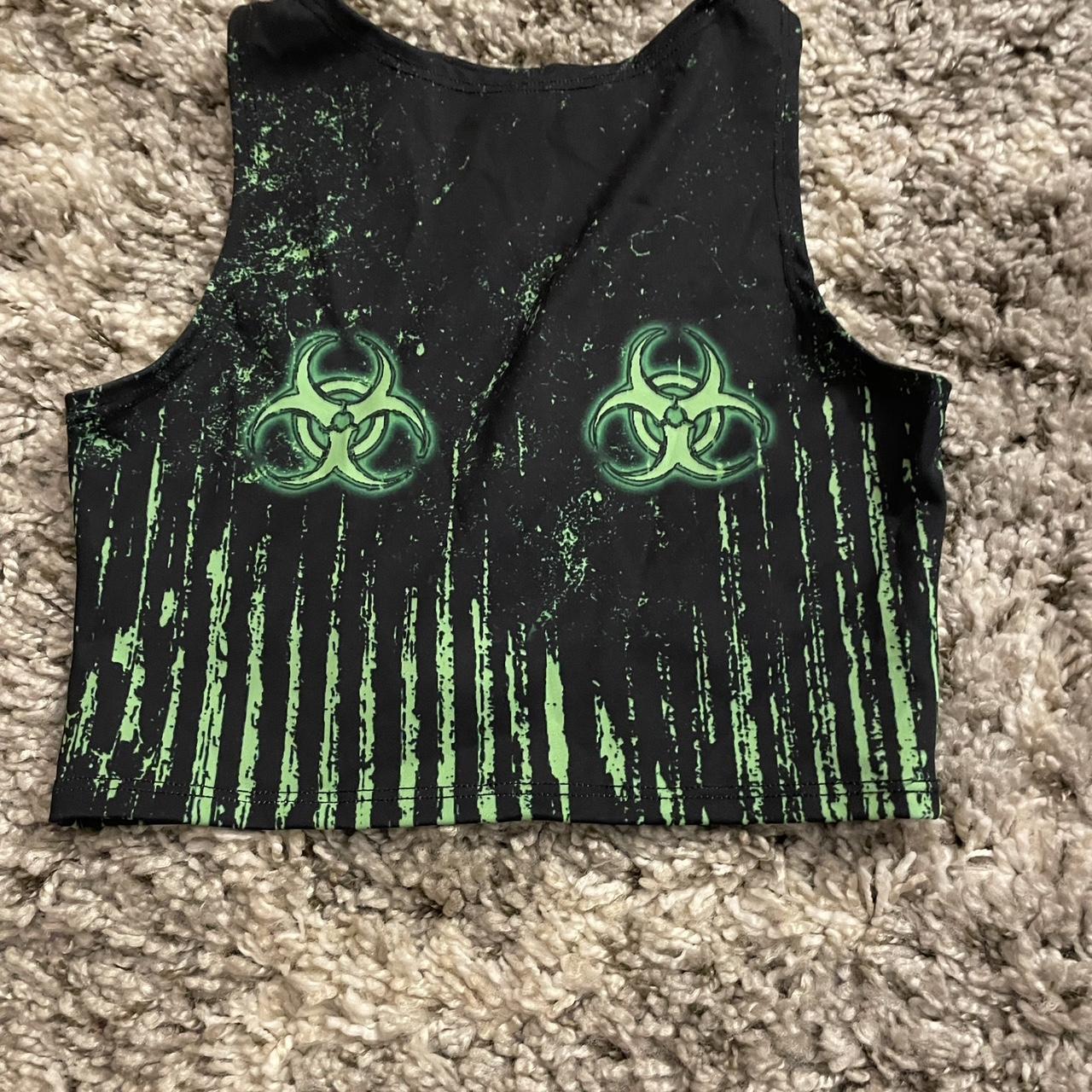 Freedom Rave Wear Green Toxic Crop Top. Only worn... - Depop