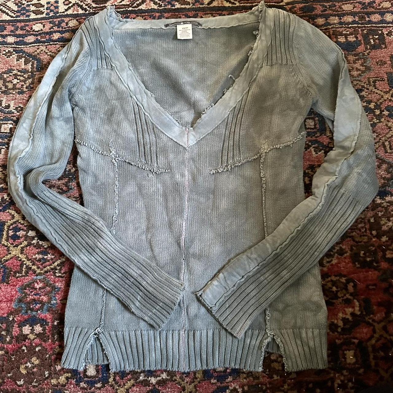 PARASUCO vtg long sleeve “sea foam” green sweater,... - Depop