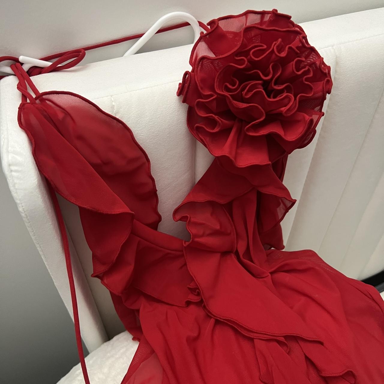 Fanci Club Garden of Eden Dress - XS, Red Red... | Depop