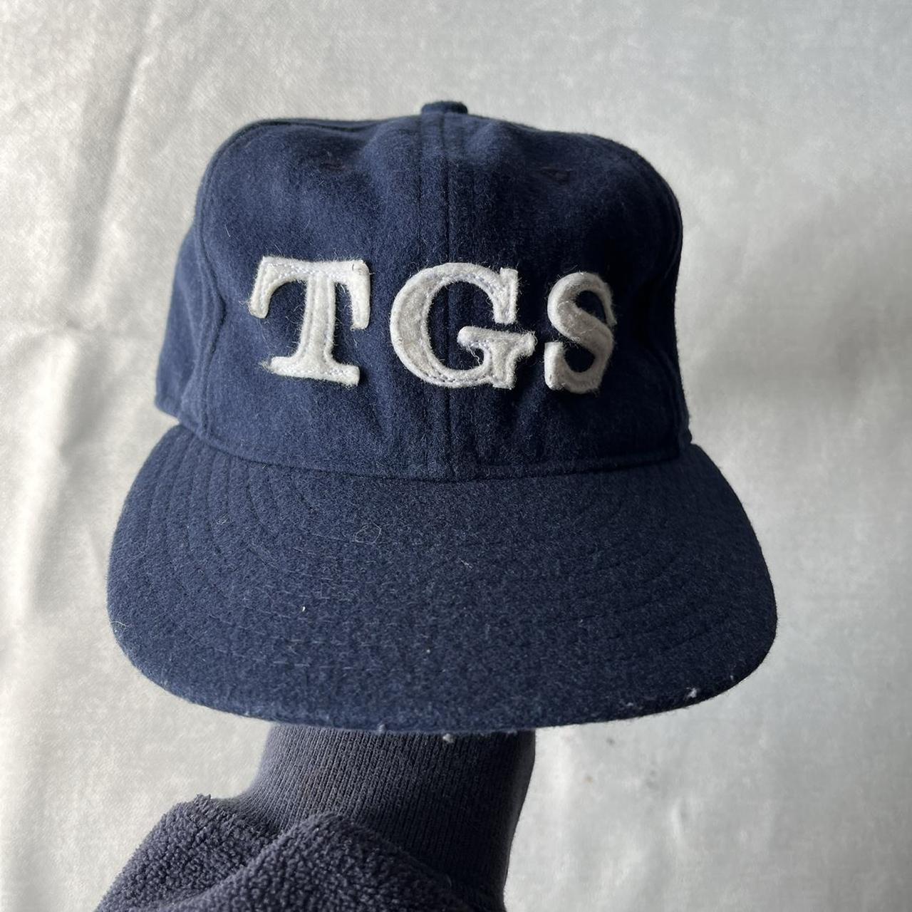 Navy blue TGS baseball cap - Depop