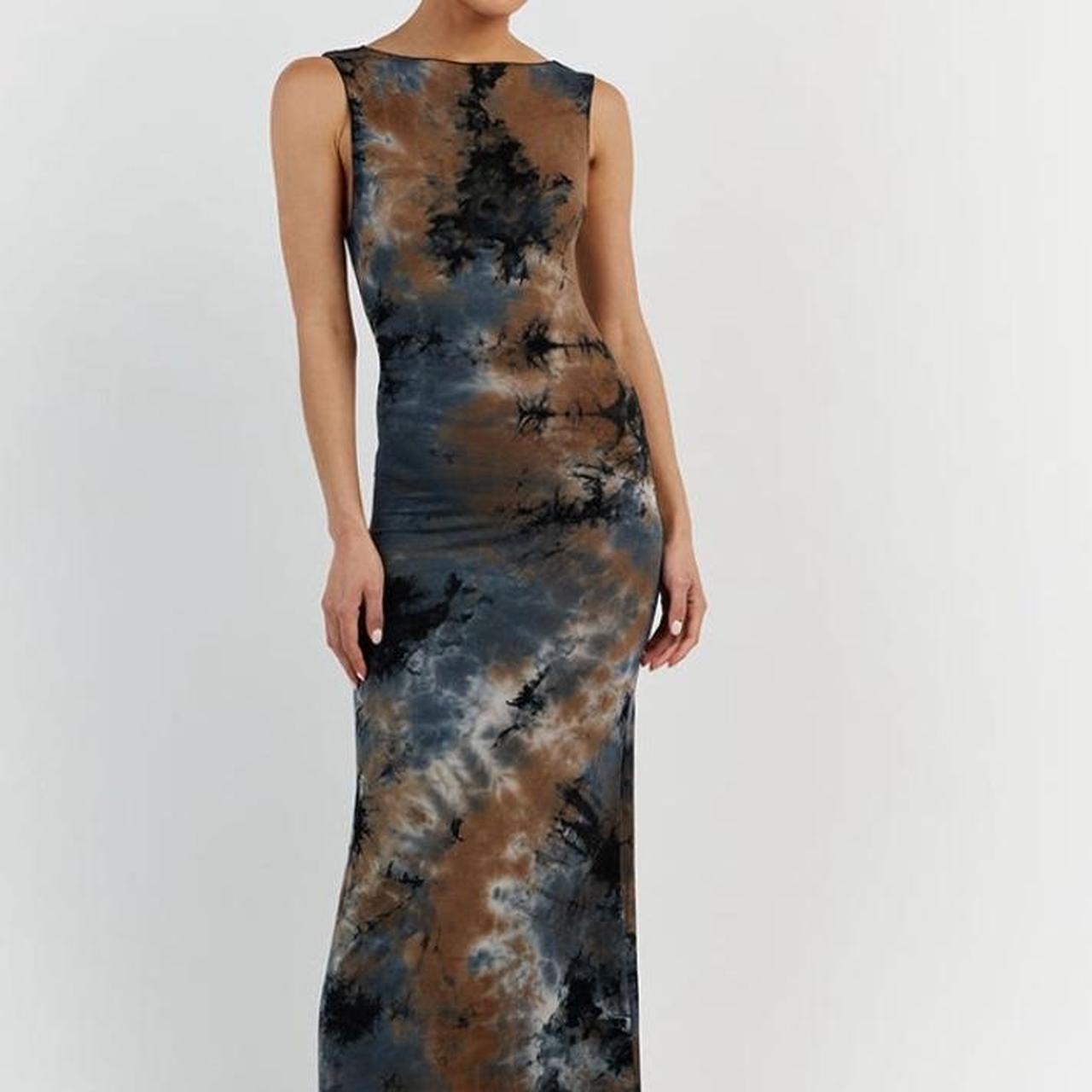 Dissh blue tie dye dress Get noticed in this... - Depop