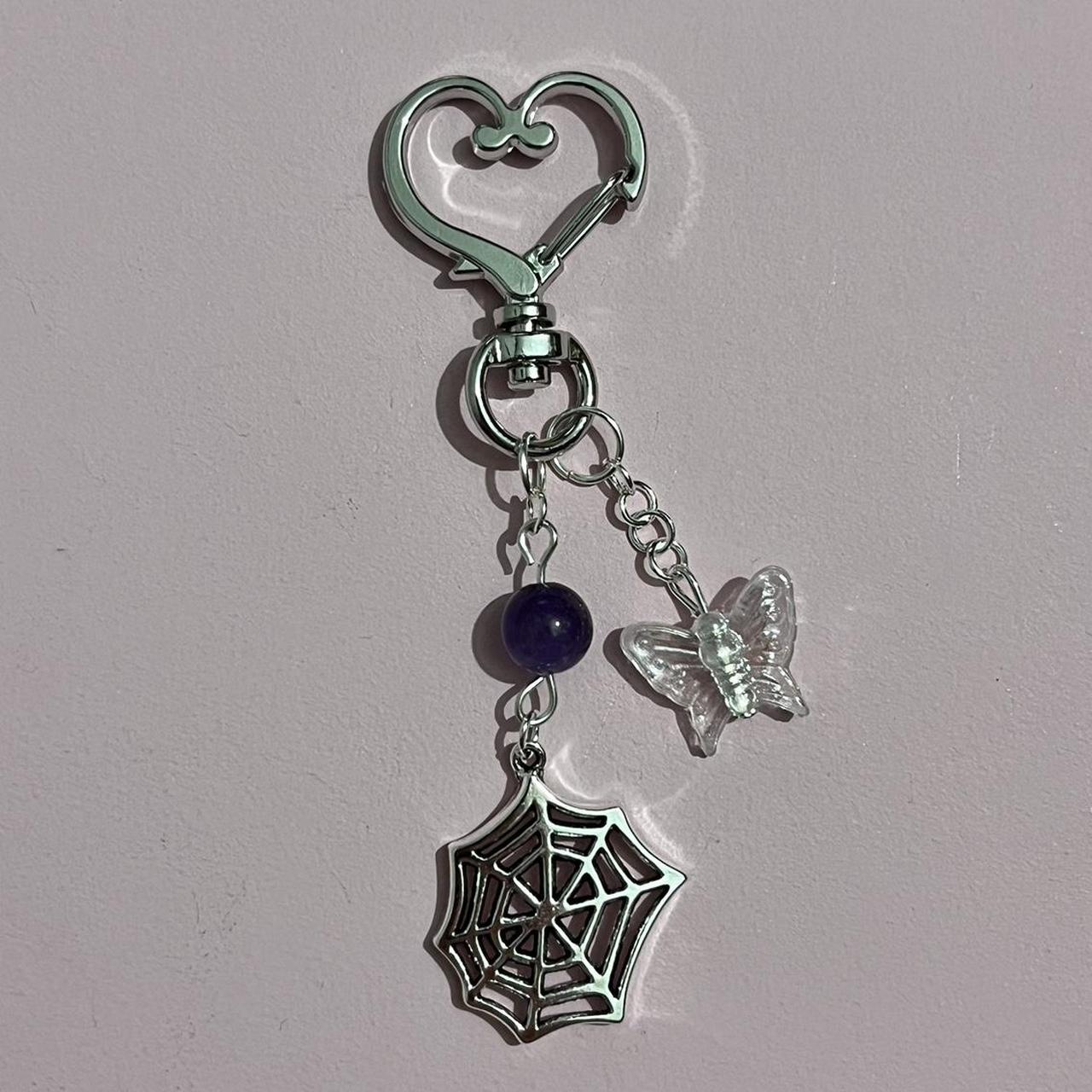 Melanie Martinez spider web themed keychain... - Depop