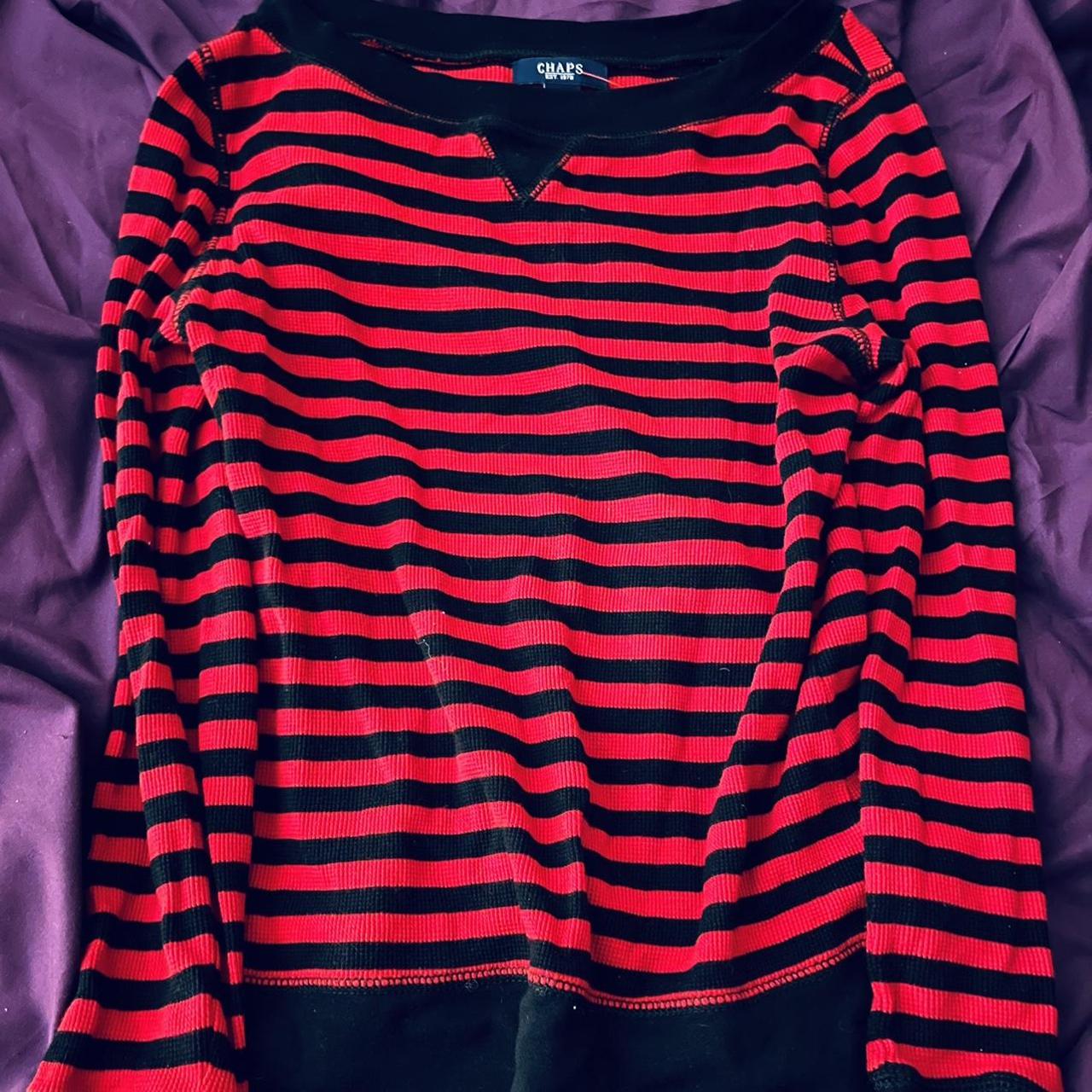 Red and black striped emo Made in the 2000’s... - Depop